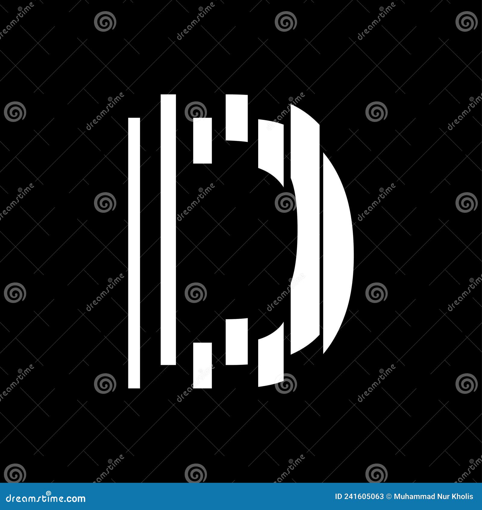D Abstract Logo with Slice Effect Design Illustration Stock Vector ...