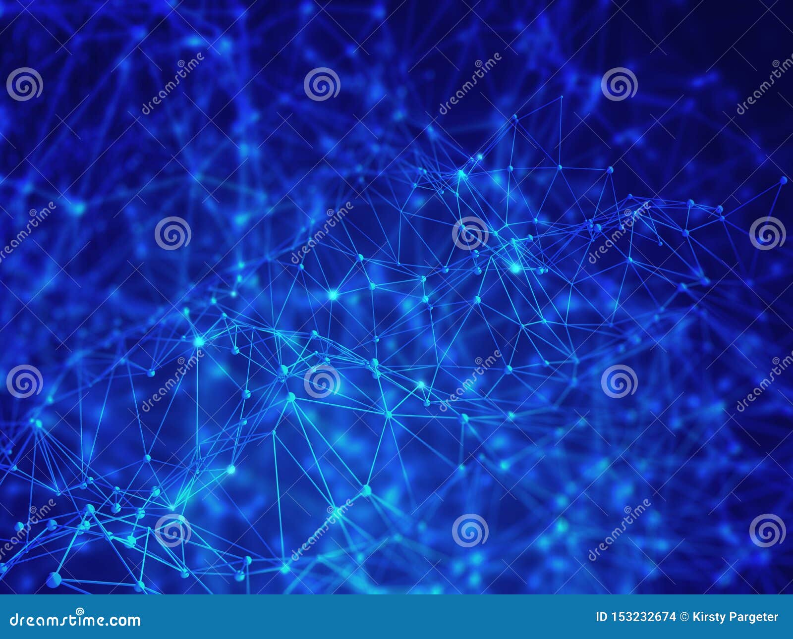 3D Abstract Low Poly Background, Digital Network Connections, Modern ...