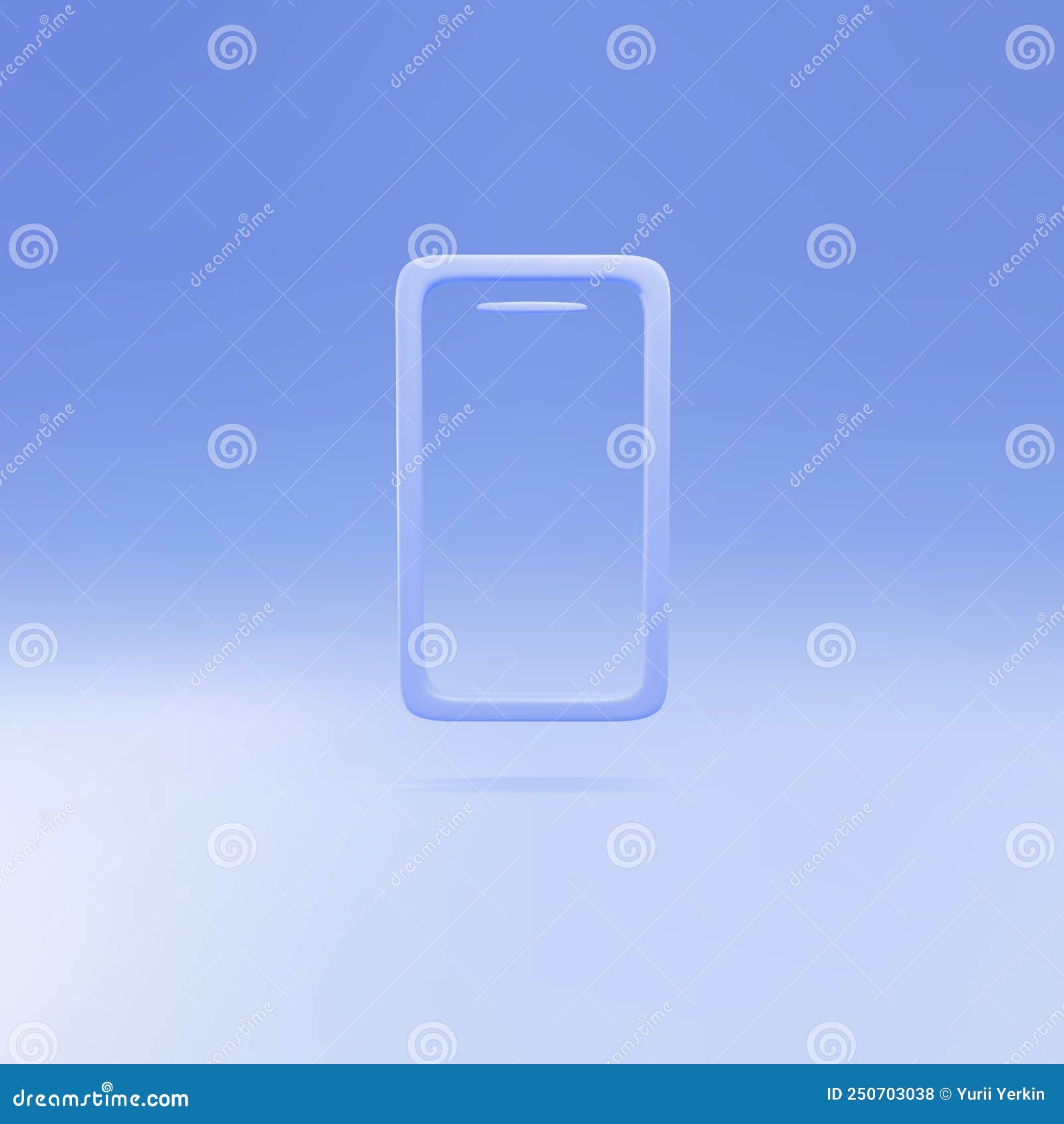 3d Abstract Mobile Phone with Blue Background. Vector Illustration ...