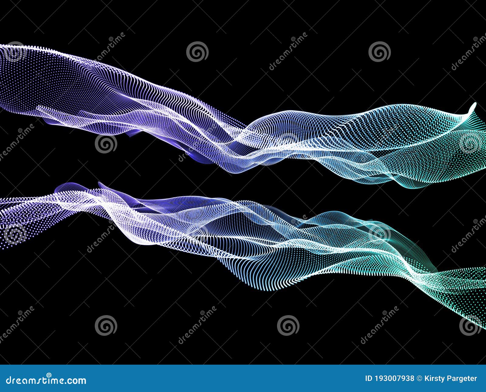 3D Abstract Modern Techno Background with Flowing Particles Stock ...
