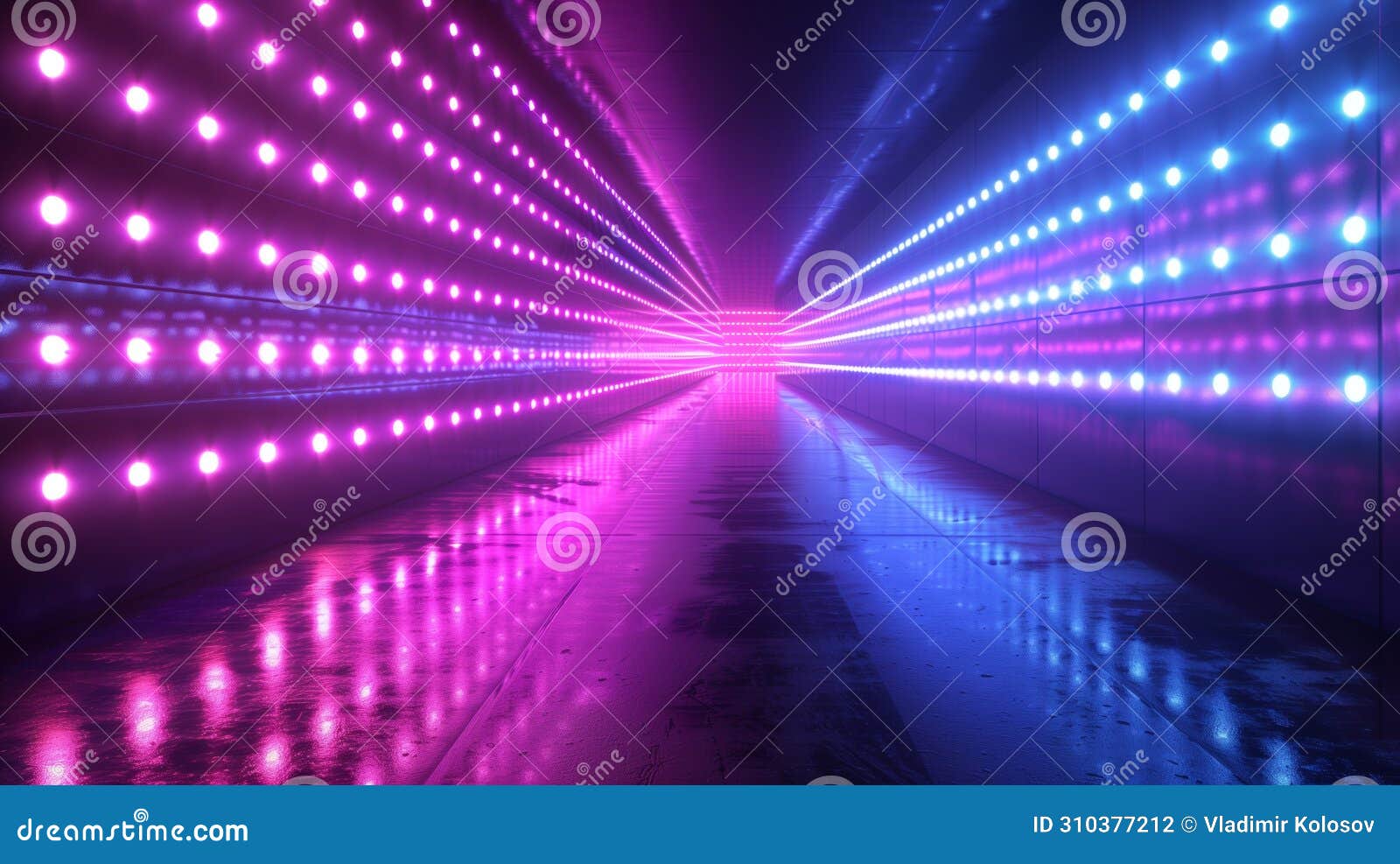 3D Abstract Modern Technology Background with Neon and Glow Backlights ...