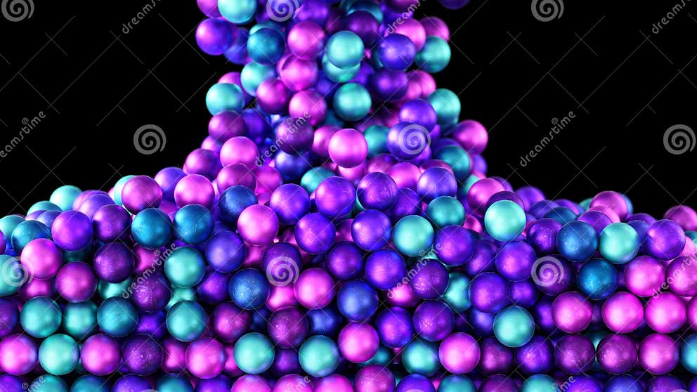 3D Abstract Molecular Structure Created Using a Vibrant Color Gradient ...
