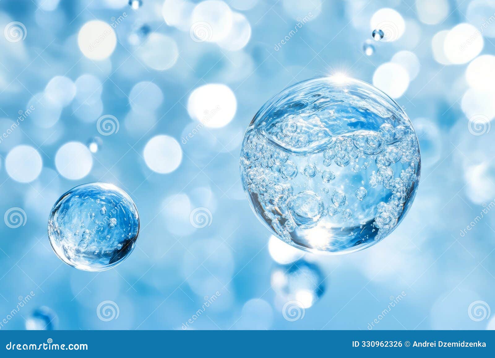 3D Abstract Molecules or Atoms. Chemistry Floating Particles Stock ...