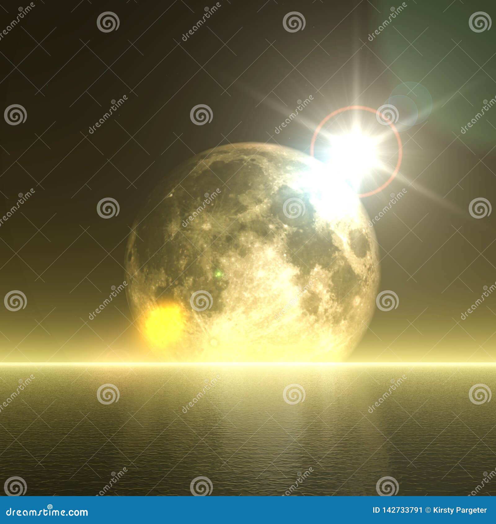 Abstract Moon Background. Low Poly Design With Stock Photo ...