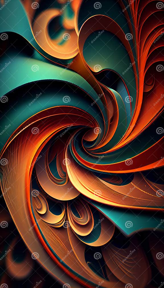 3D Abstract Multicolour Gradient Design Wavy Visualization, Perfect ...