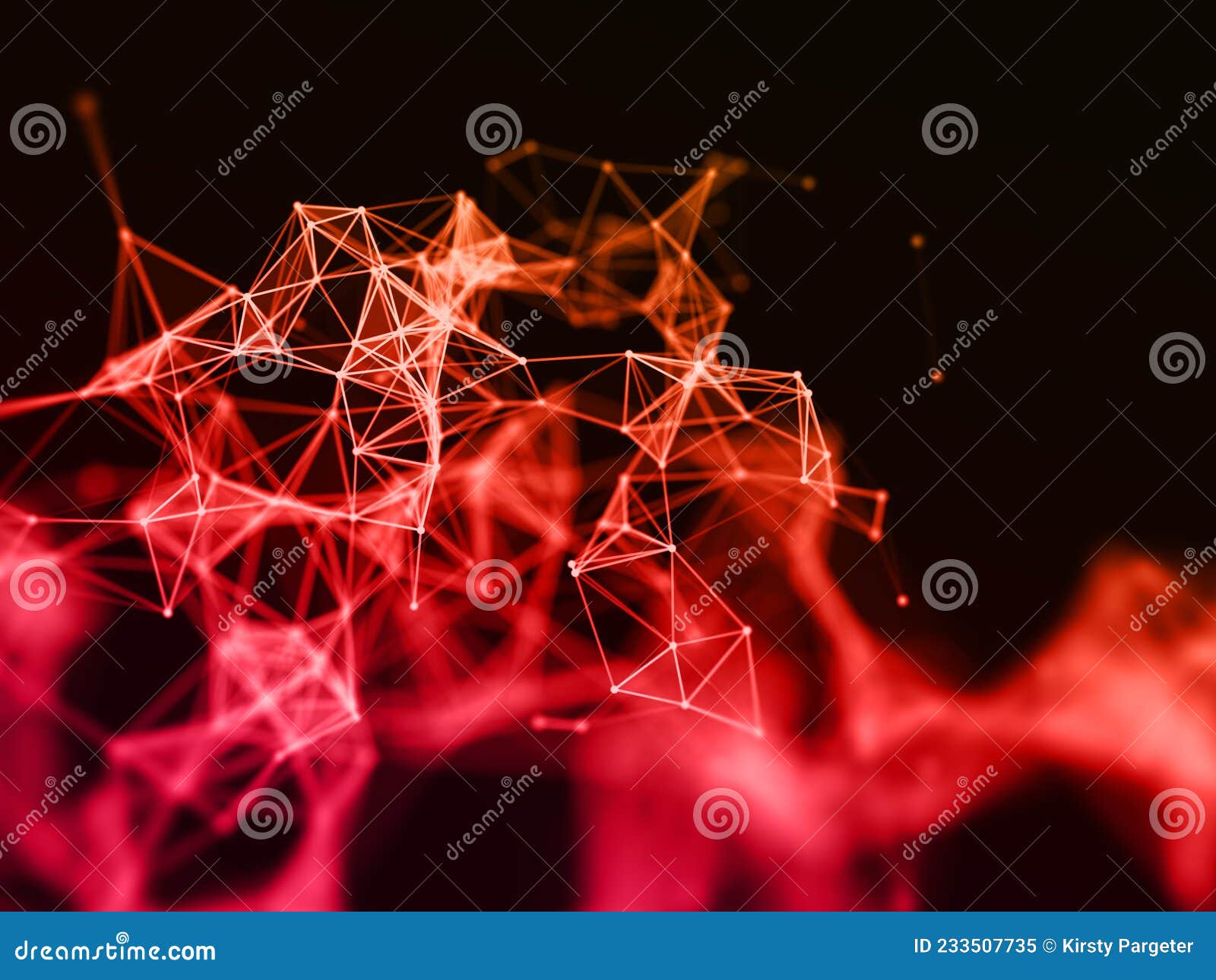 3D Abstract Network Communications Background Design Stock Illustration ...