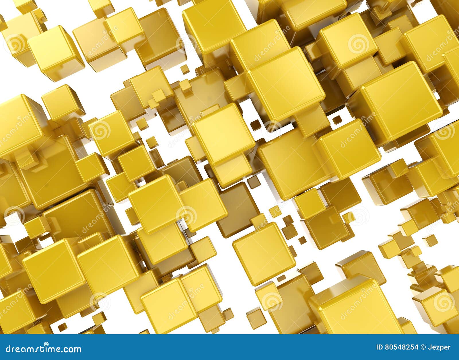 3d abstract orange cubes stock illustration. Illustration of background ...