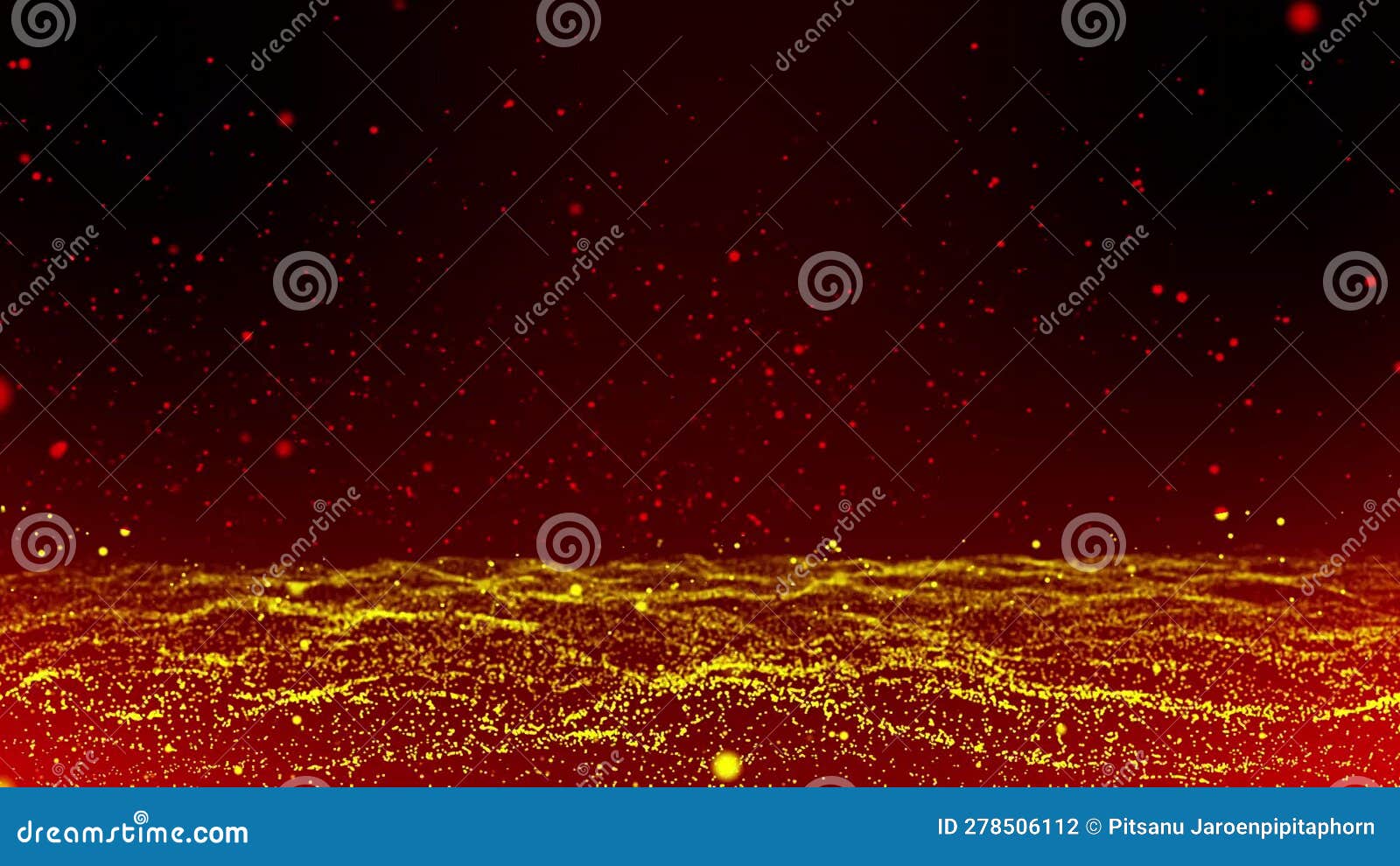 3d Abstract Orange Red Spark Particles on Red Gradient Background ...