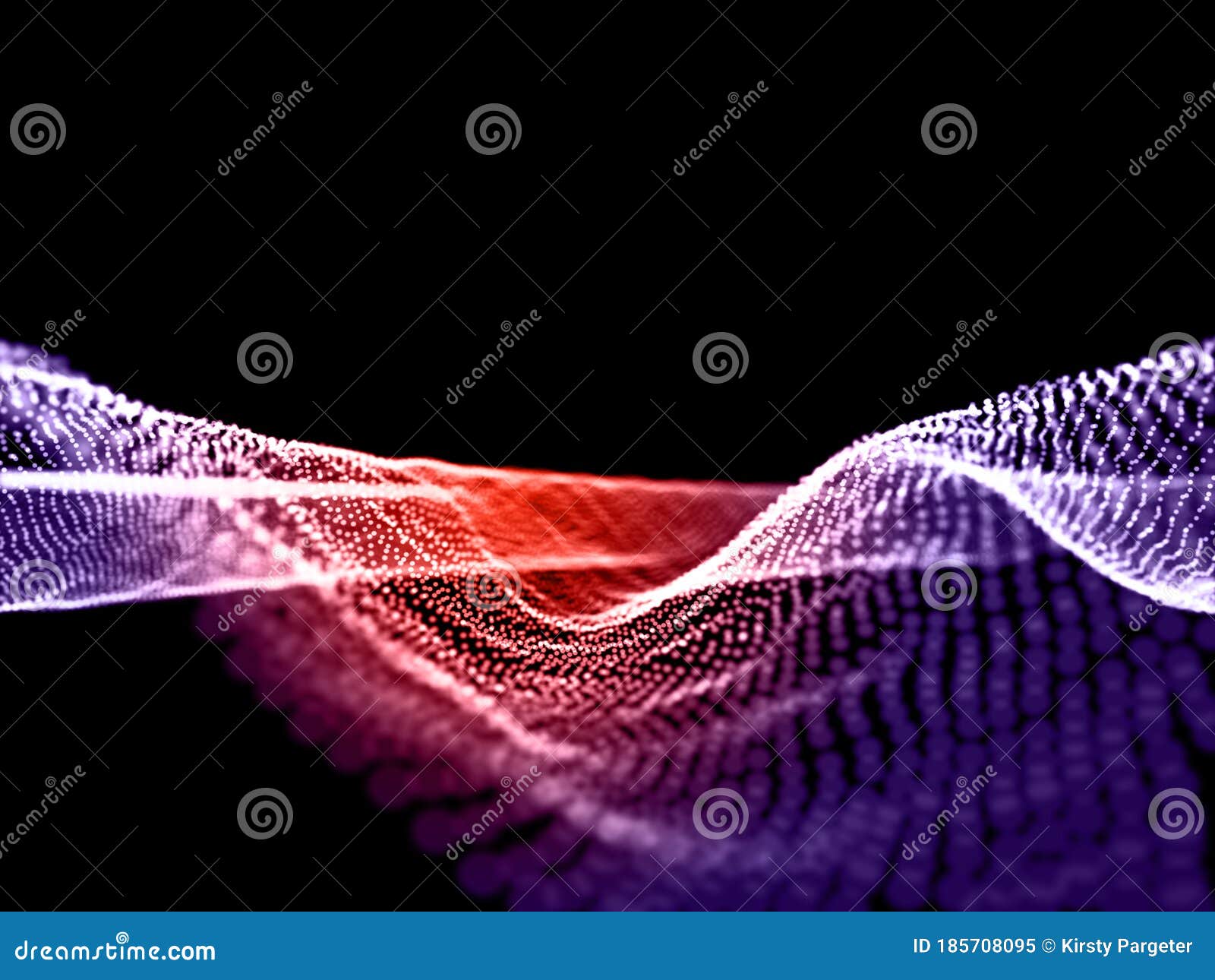 3D Abstract Particle Flow Background Stock Illustration - Illustration ...