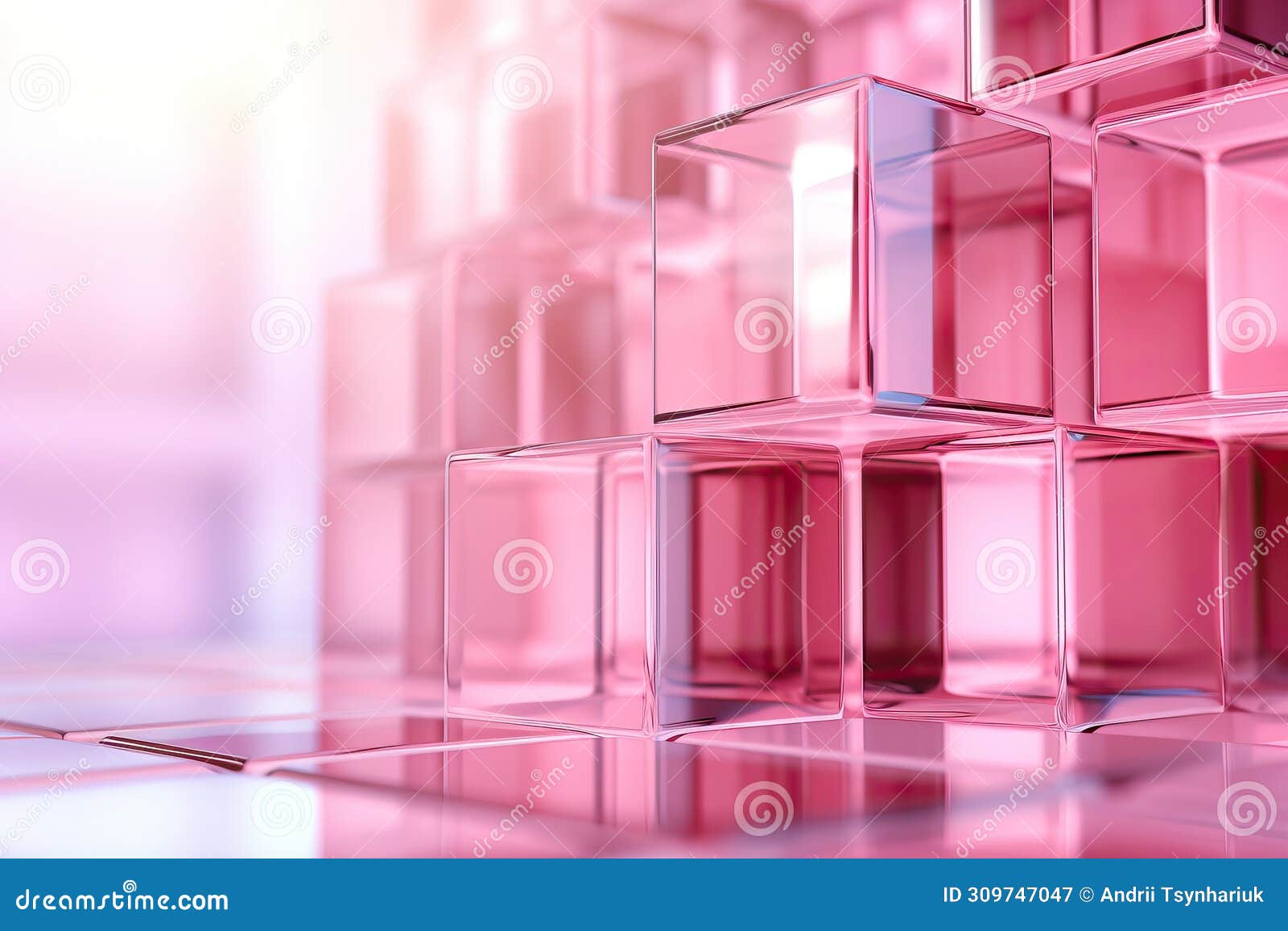 3d Abstract Pink Background with Pink Squares. Futuristic Modern ...