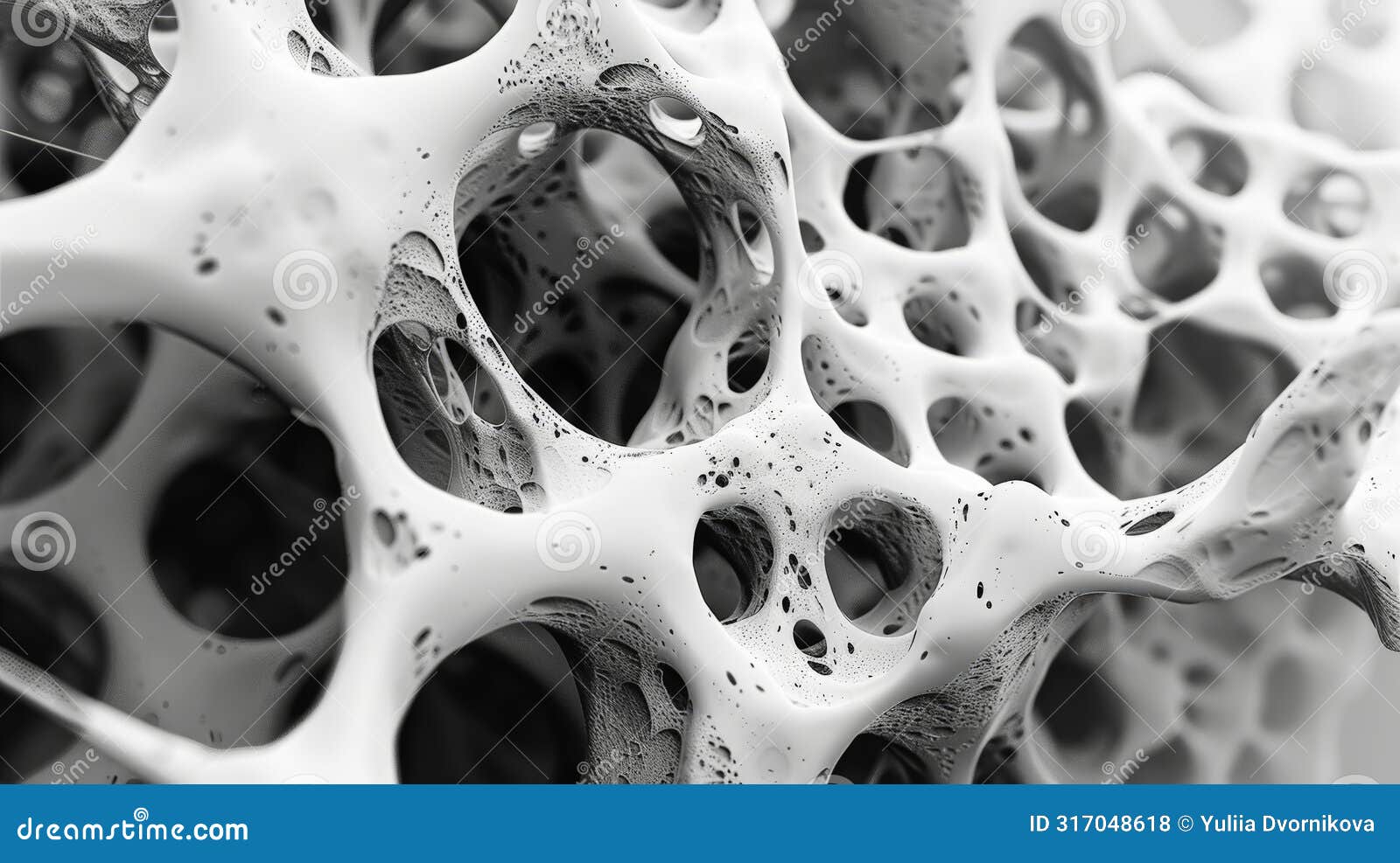 3d Abstract Protein, Amino Acids or Cell Structure. Black Background ...