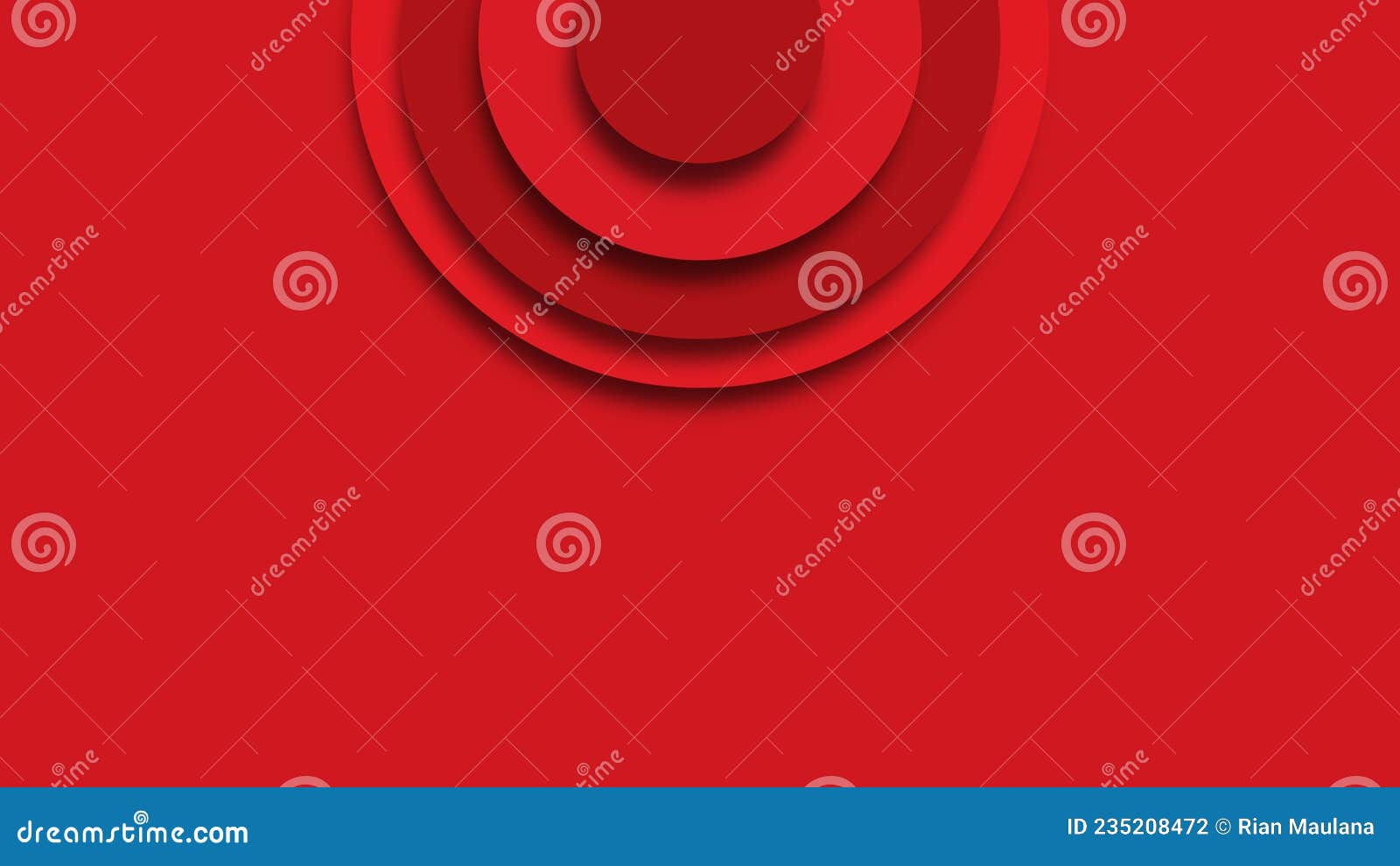 3D Abstract Red Background with Circle Shape. Red Geometric Texture ...