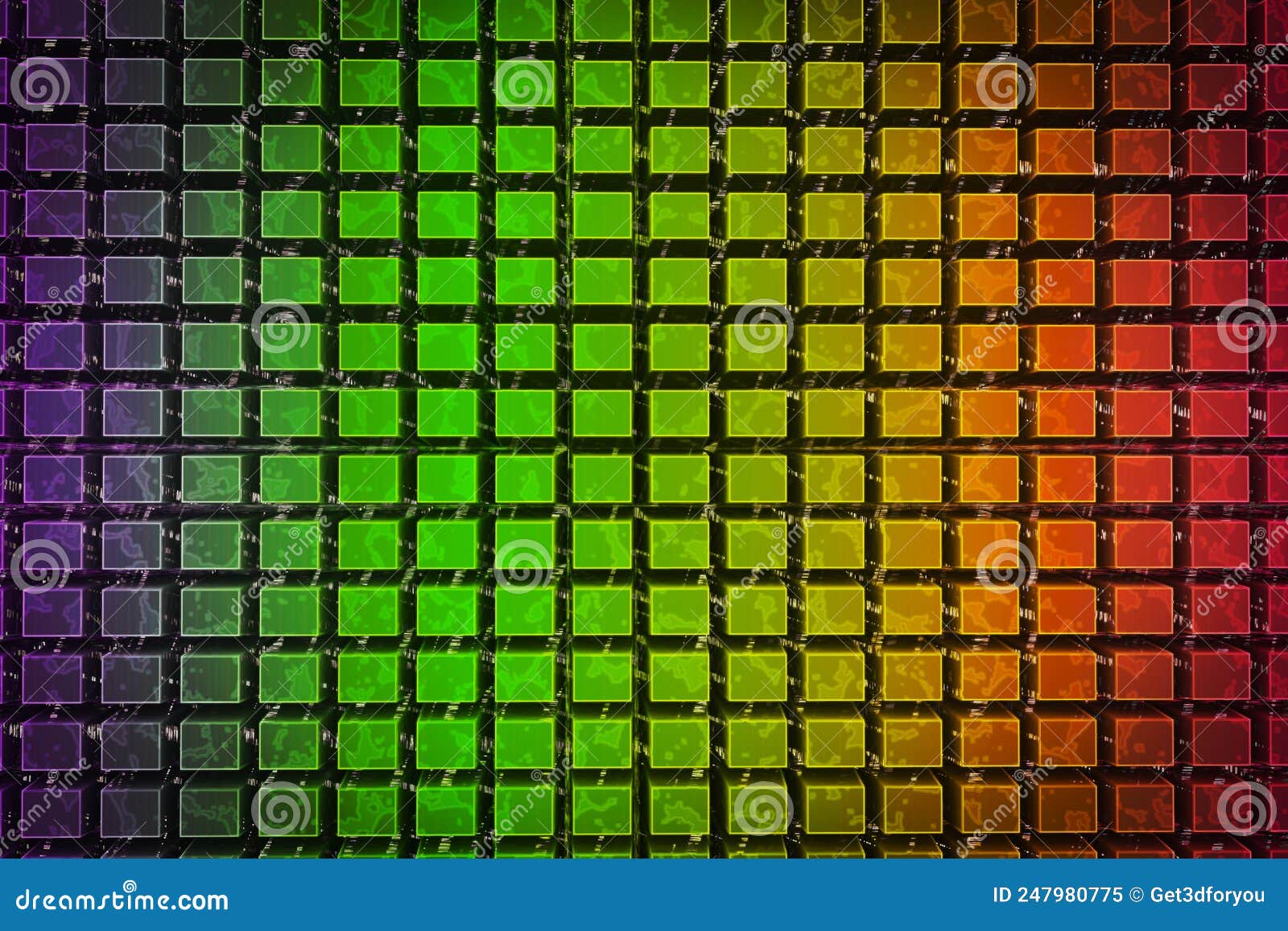 3d Abstract Rendered Square or Cubes Background with Random Colors ...