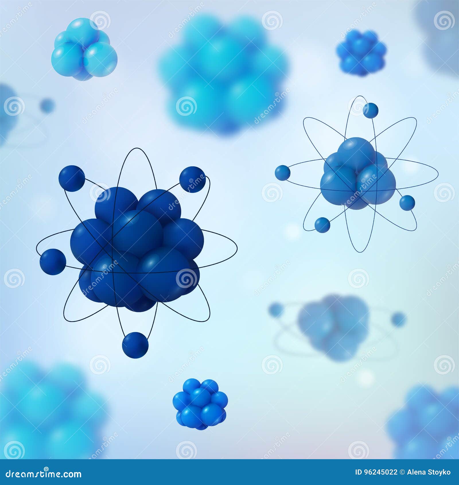 3d Abstract Scientific Background. Stock Vector - Illustration of blue ...