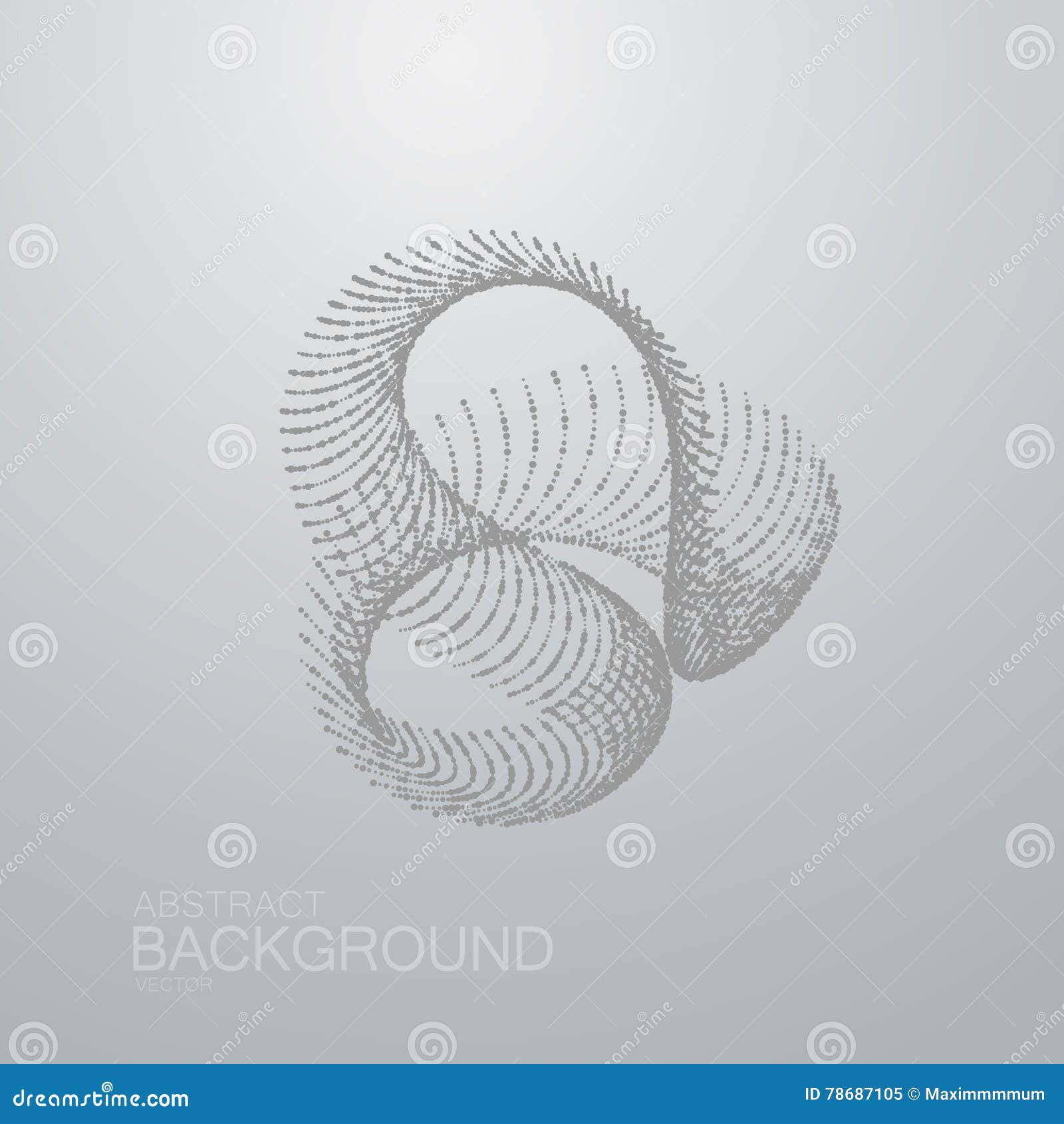 3D Abstract Shape of Particles Stock Vector - Illustration of hitech ...