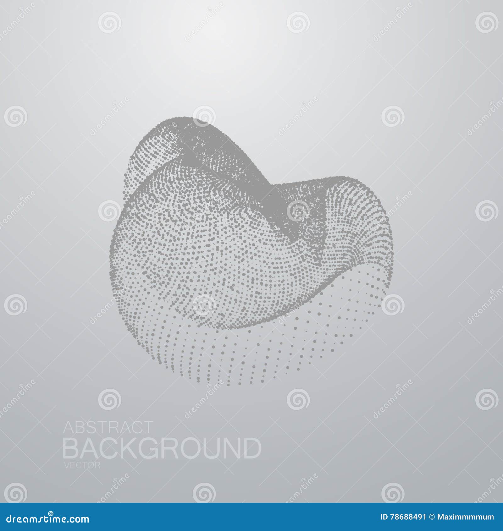 3D Abstract Shape of Particles Stock Vector - Illustration of research ...