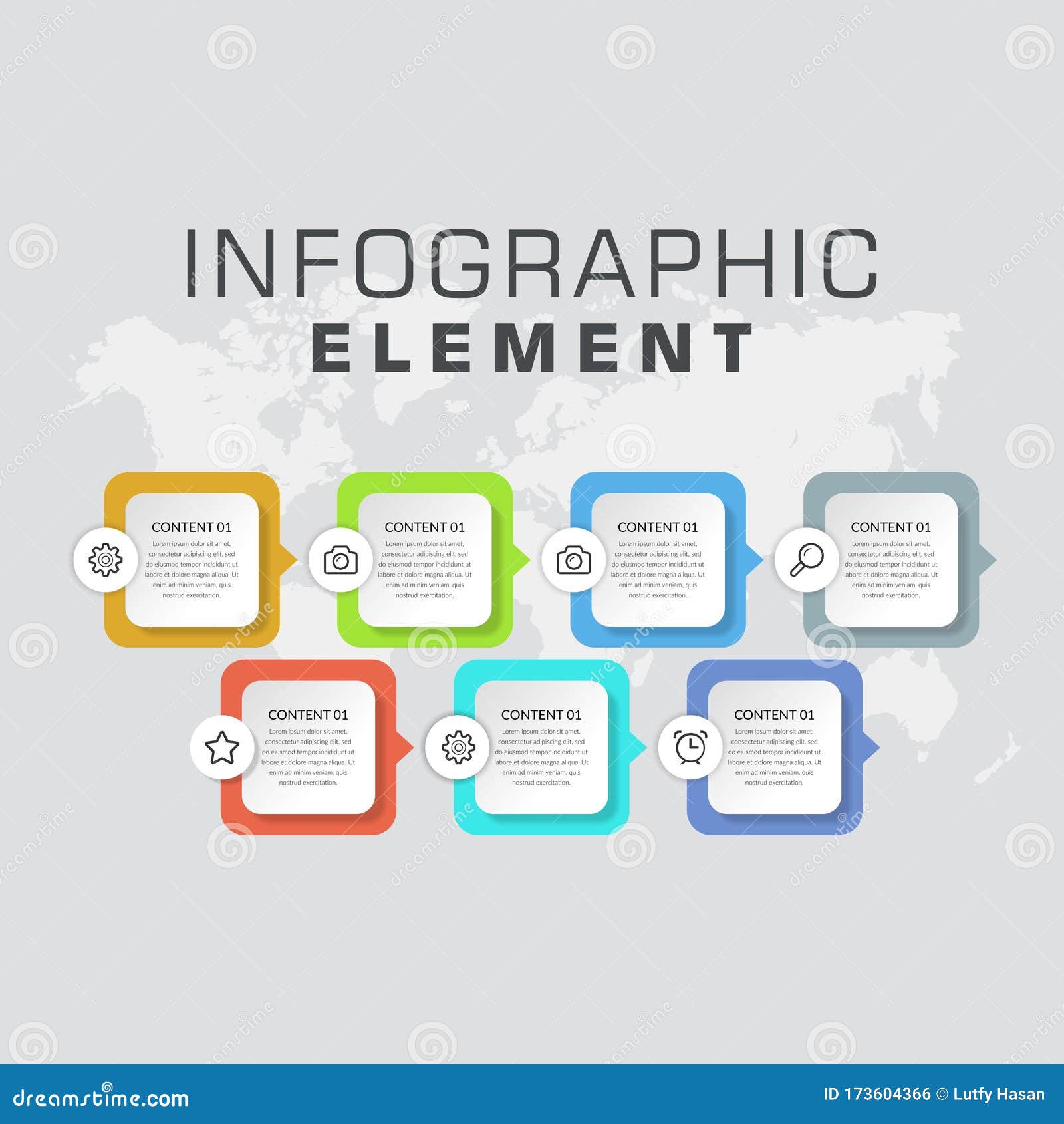 3D Abstract Shape Timeline Infographic Vector Template for Business ...