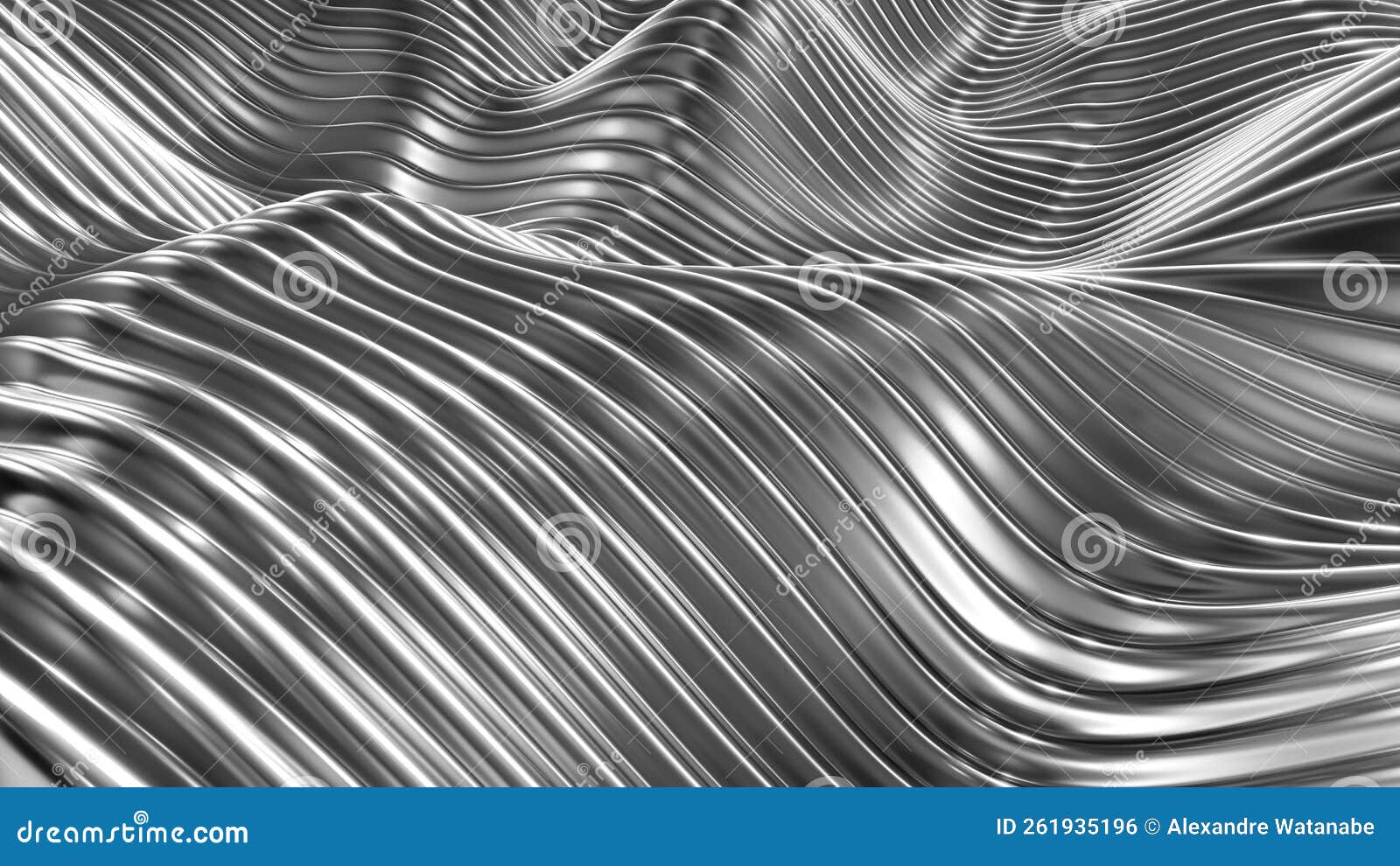 3D Abstract Silver Wave Background Stock Photo - Image of modern, shape ...