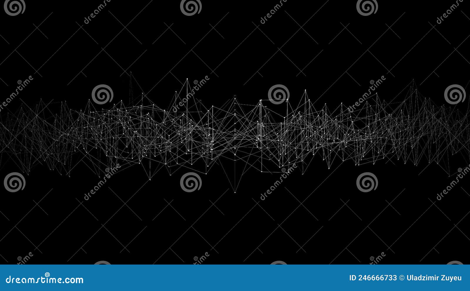 3d Abstract Sound Wave Background. Digital Technology Waveform on Empty ...