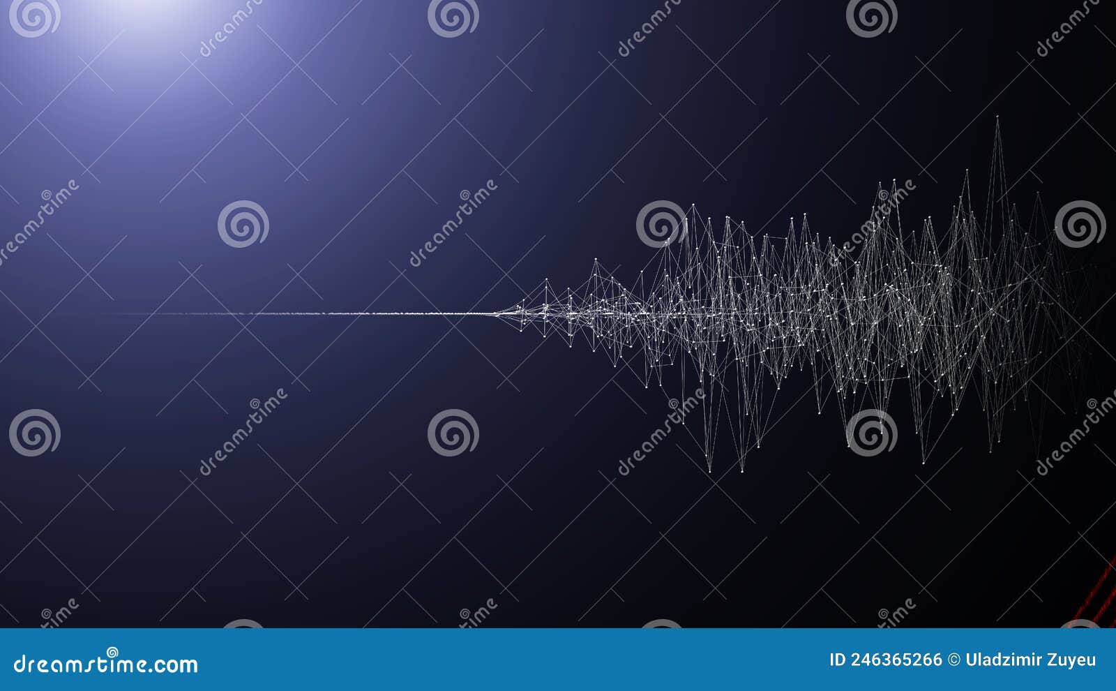 3d Abstract Sound Wave Background. Digital Technology Waveform on Empty ...
