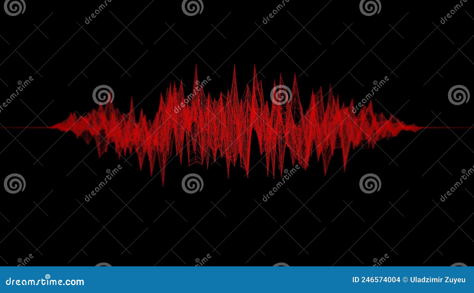 3d Abstract Sound Wave Background. Red Digital Technology Waveform on ...
