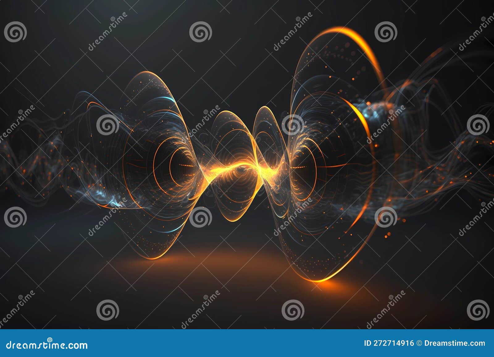 3D Abstract Sound Wave Visual Background. Dynamic Motion Soundwaves ...
