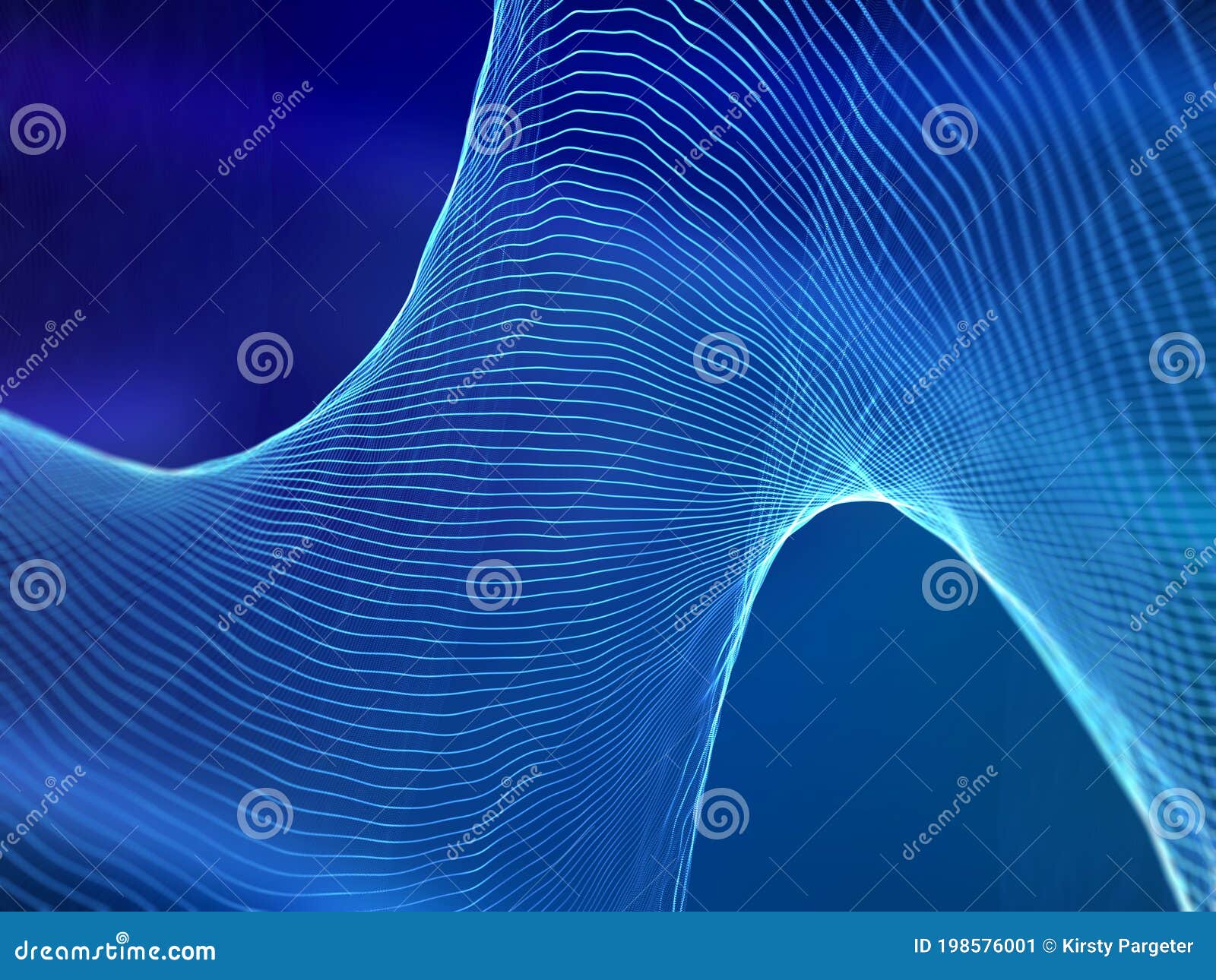 3D Abstract Sound Waves. Digital Technology Background Stock ...