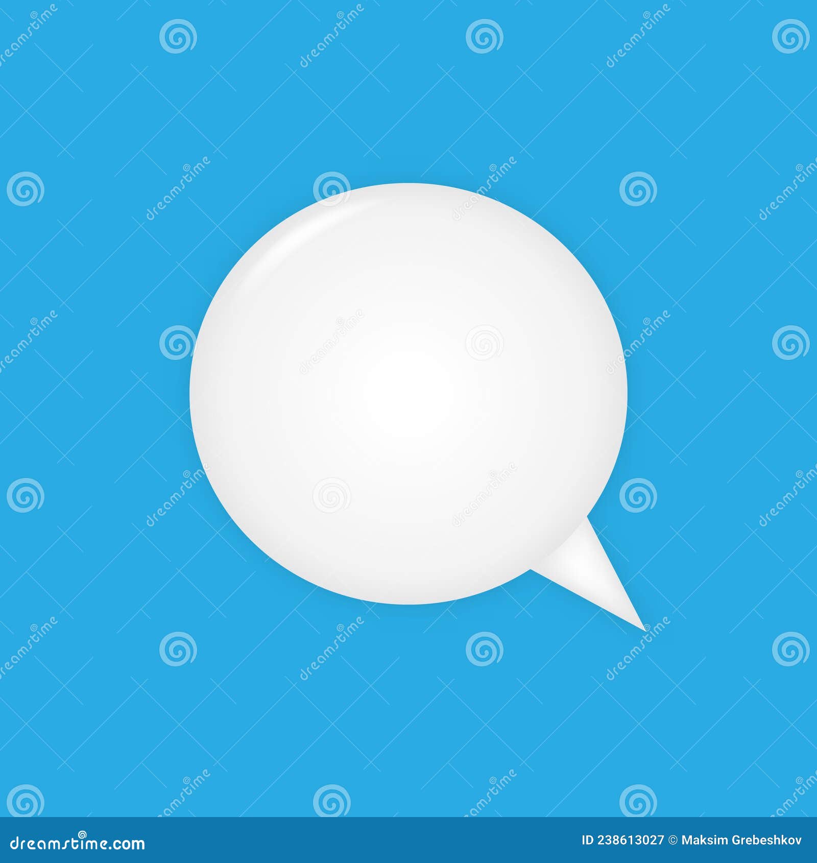 3D Abstract Speech Bubble Icons, Char Message Symbol Stock Vector ...