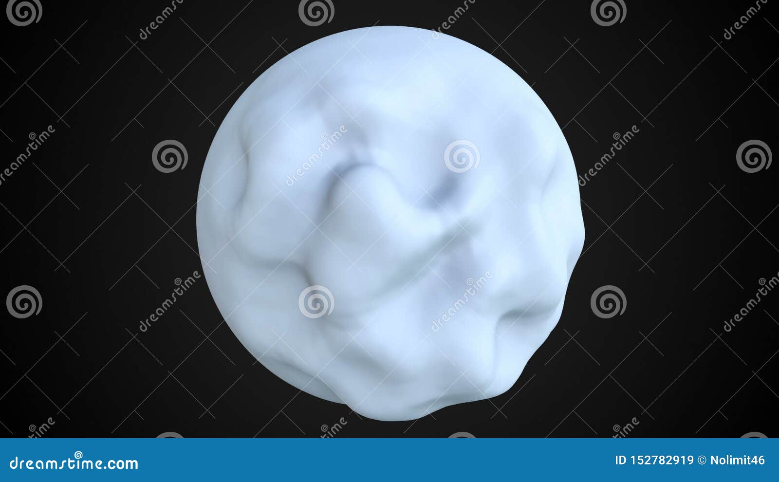 3d Abstract Sphere with Displacement is in Dark Space, 3d Render ...