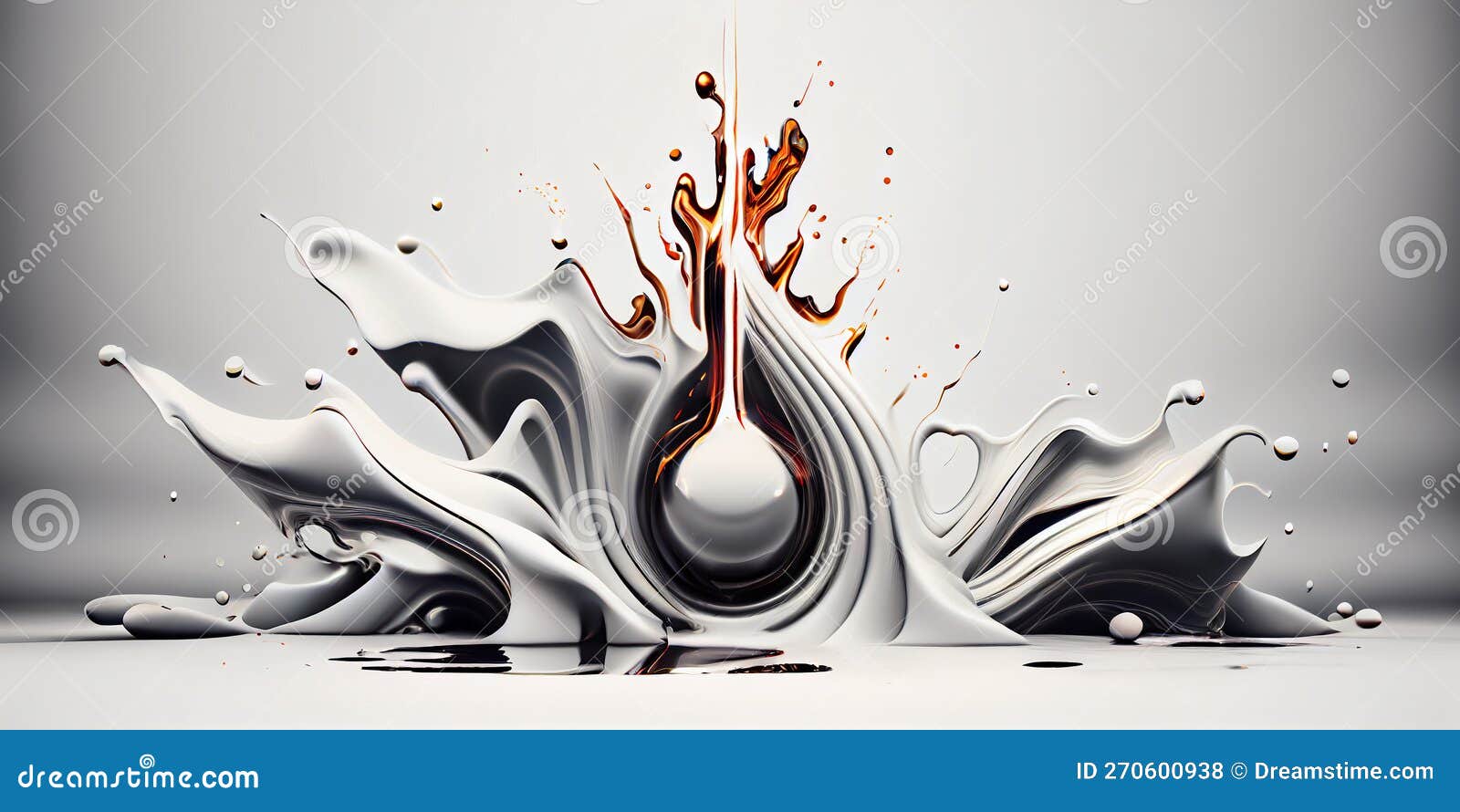 3D Abstract Splash, Background Design Stock Illustration - Illustration ...