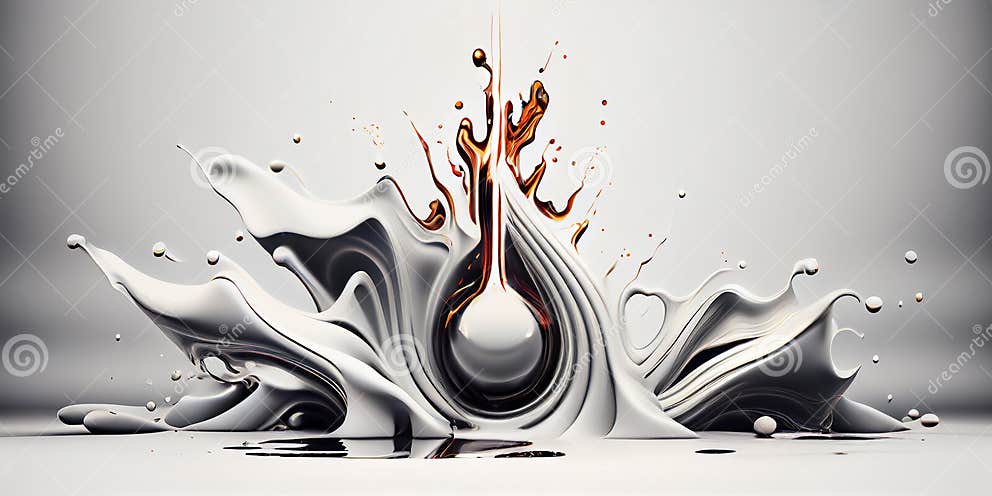 3D Abstract Splash, Background Design Stock Illustration - Illustration ...