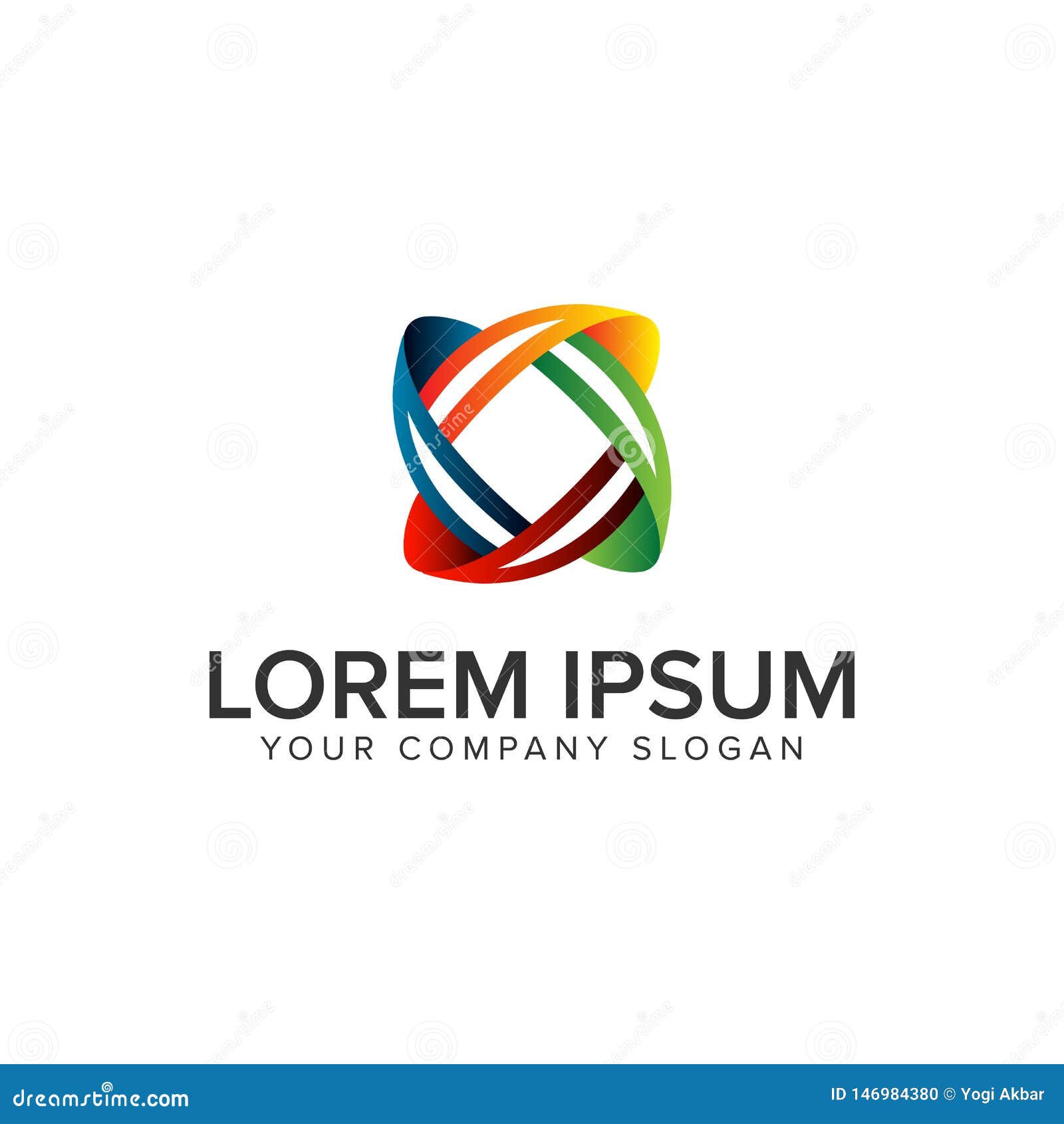 3D Abstract Square Connection Design Concept Template Stock Vector ...