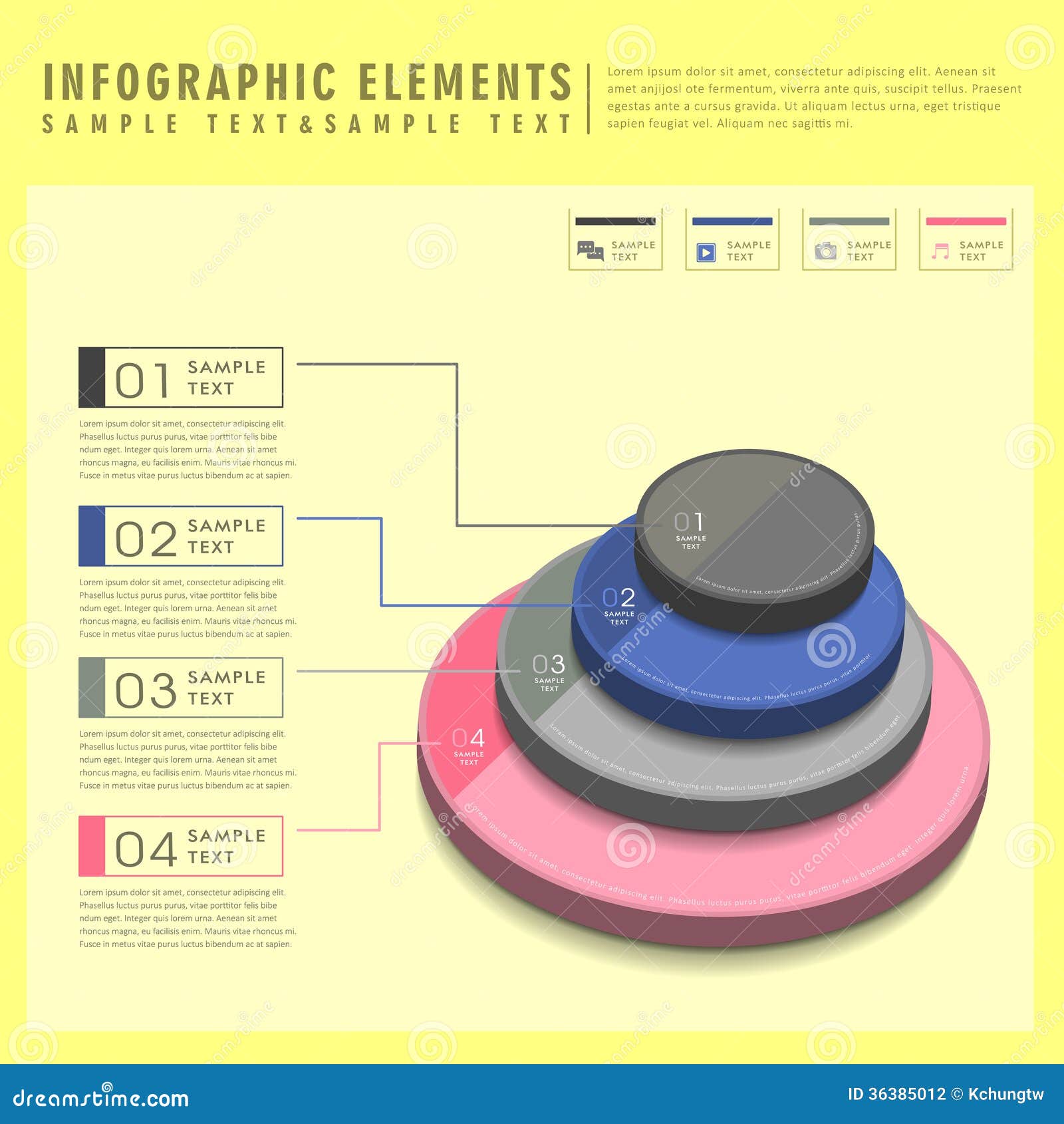 Abstract Stair Flow Chart Infographics Vector Illustration ...