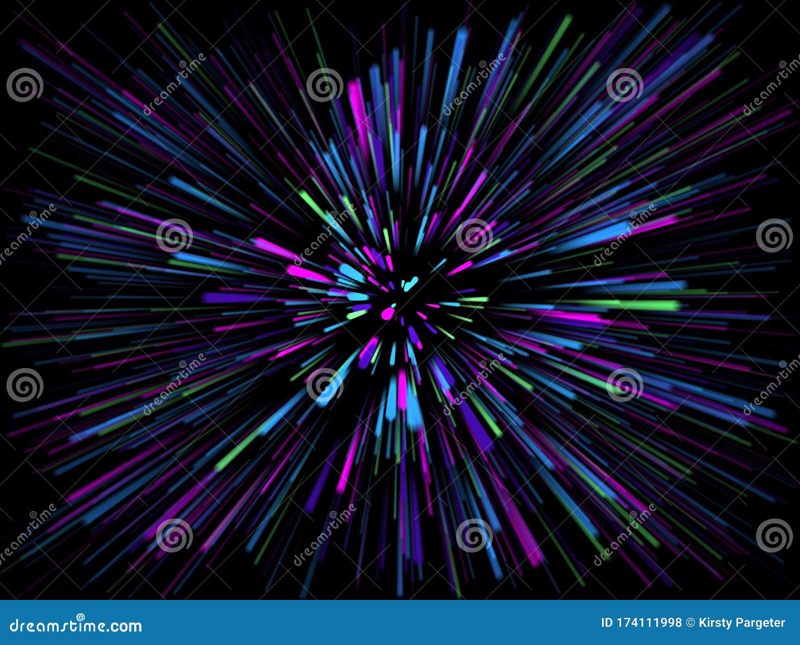 3D Abstract Starburst Background with Rays of Light Stock Illustration ...