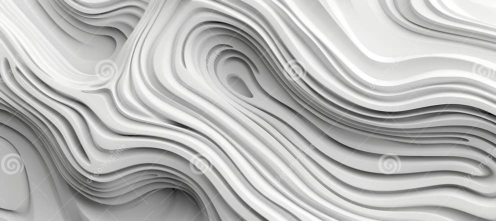 3D Abstract Structural Design of Repeating Pattern Wavy Relief ...