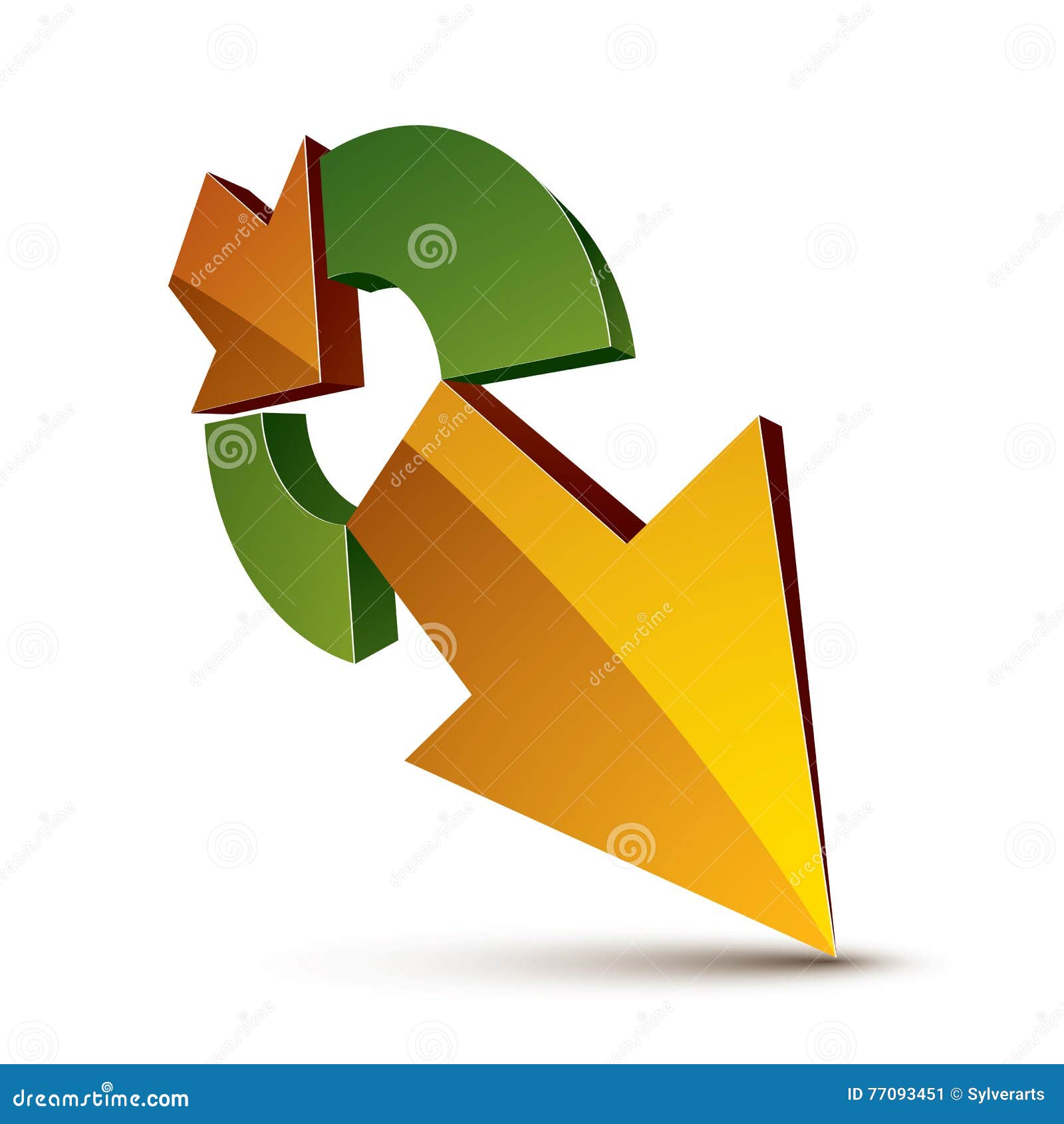 3d Abstract Symbol with an Arrow. Business Growth and Prosperity Stock ...