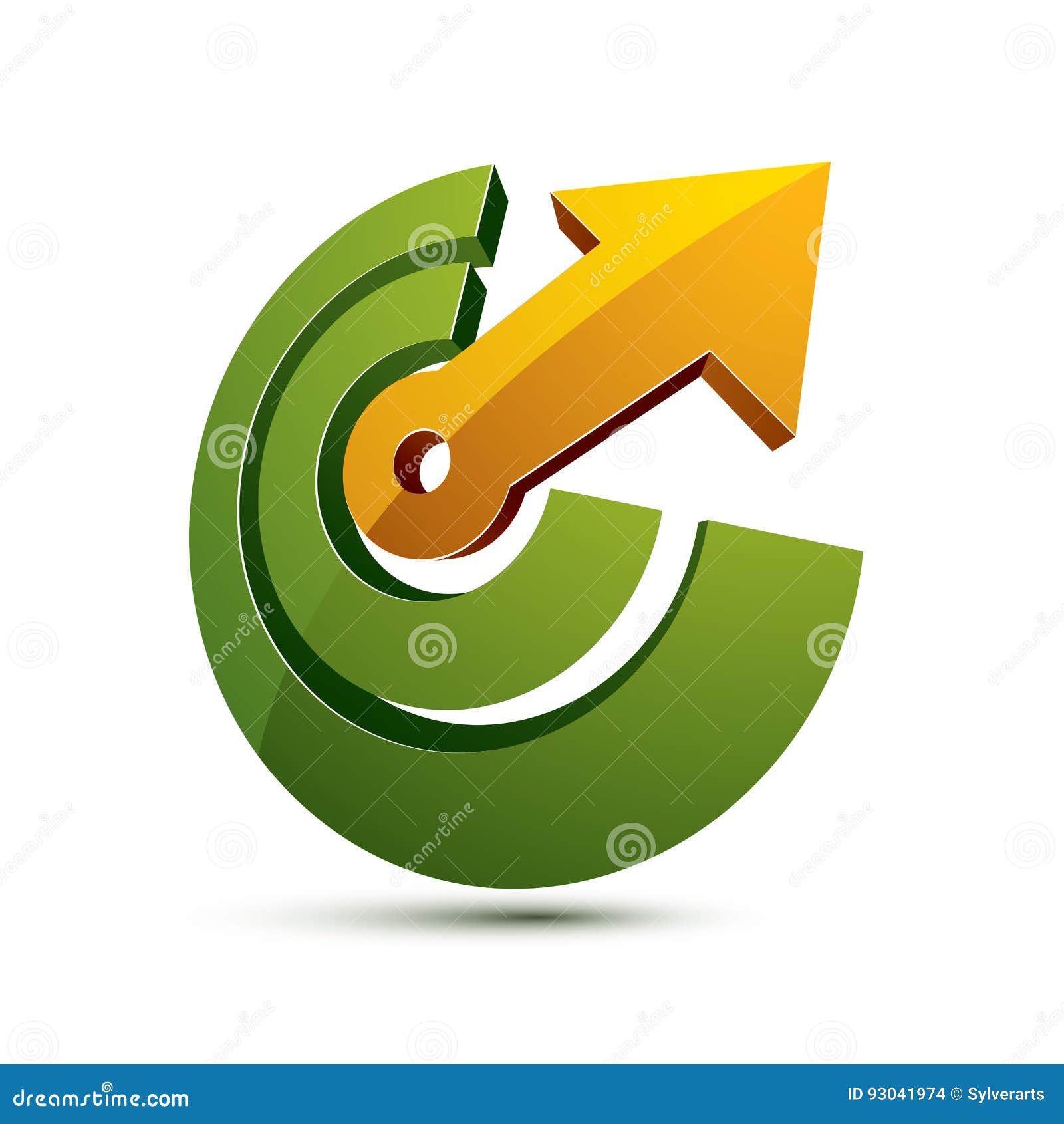 3d Abstract Symbol with an Arrow. Business Growth and Prosperity Stock ...