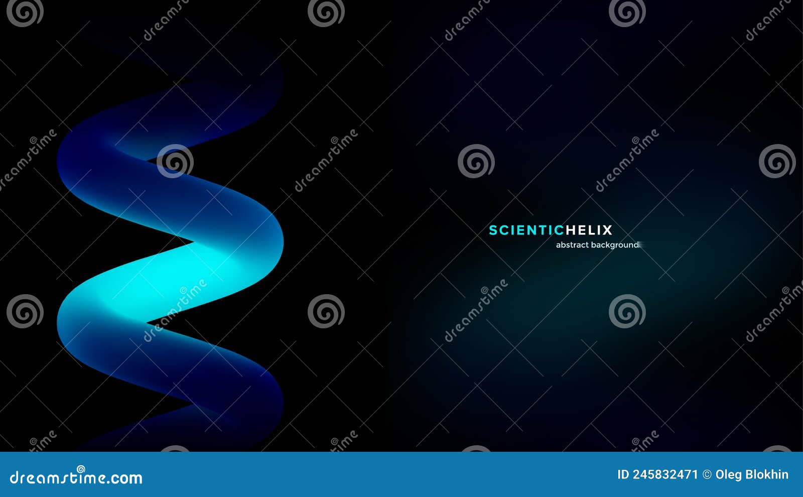 3d Abstract Technology Helix Shape Vector Illustration. Scientific ...