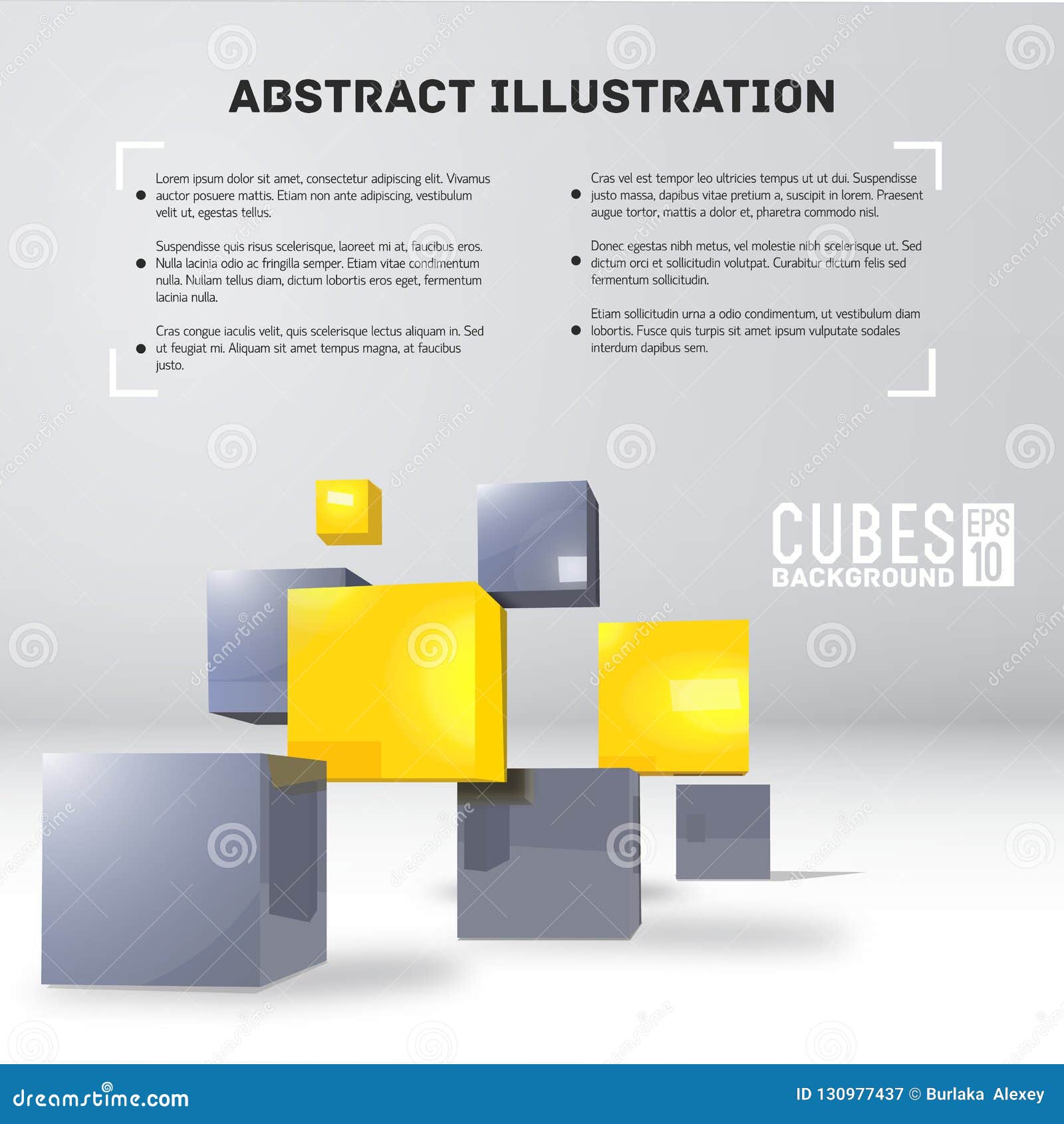 3d Abstract Vector Digital Cubes Background. Realistic Perspective ...