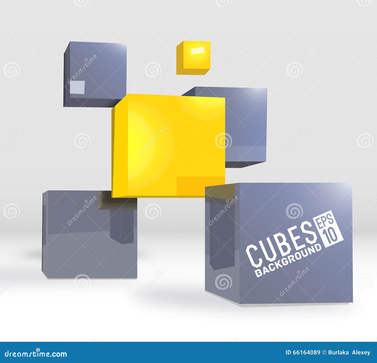 3d Abstract Vector Digital Cubes Background. Realistic Perspective ...