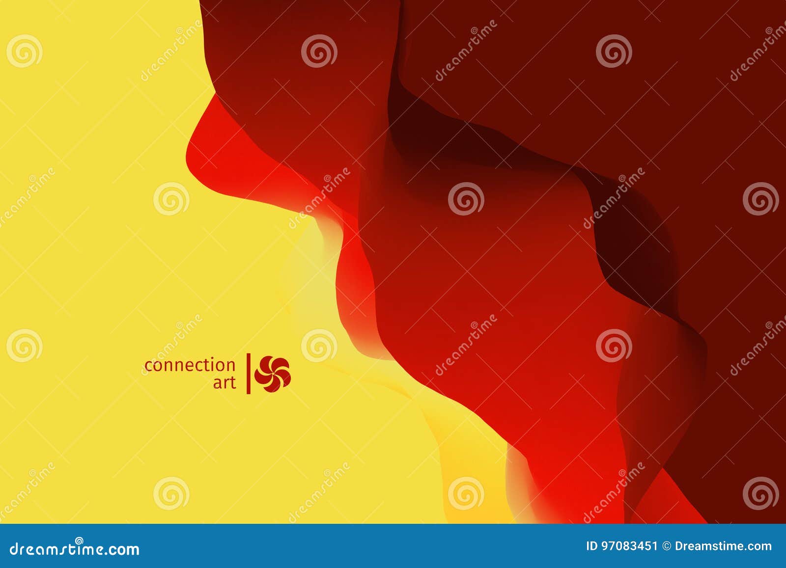 3D Abstract Vector Illustration. Wavy Background. Connection Art ...