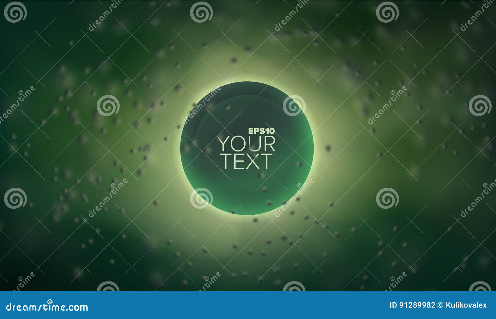 3d Abstract Vector Sphere in Depth and Cloud of Blurred Particles ...