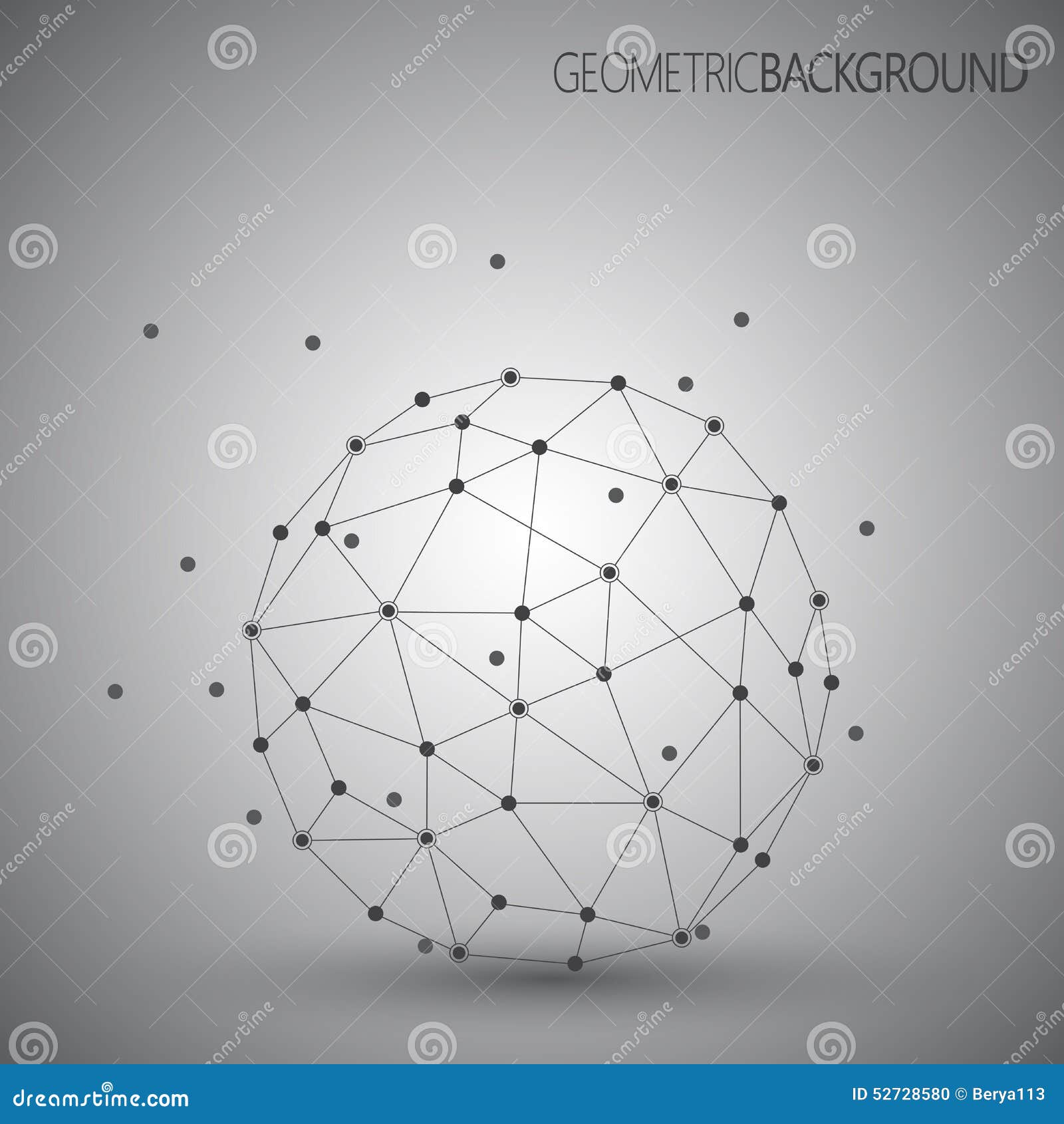 3D Abstract Vector Technology. Geometric Round Stock Vector ...
