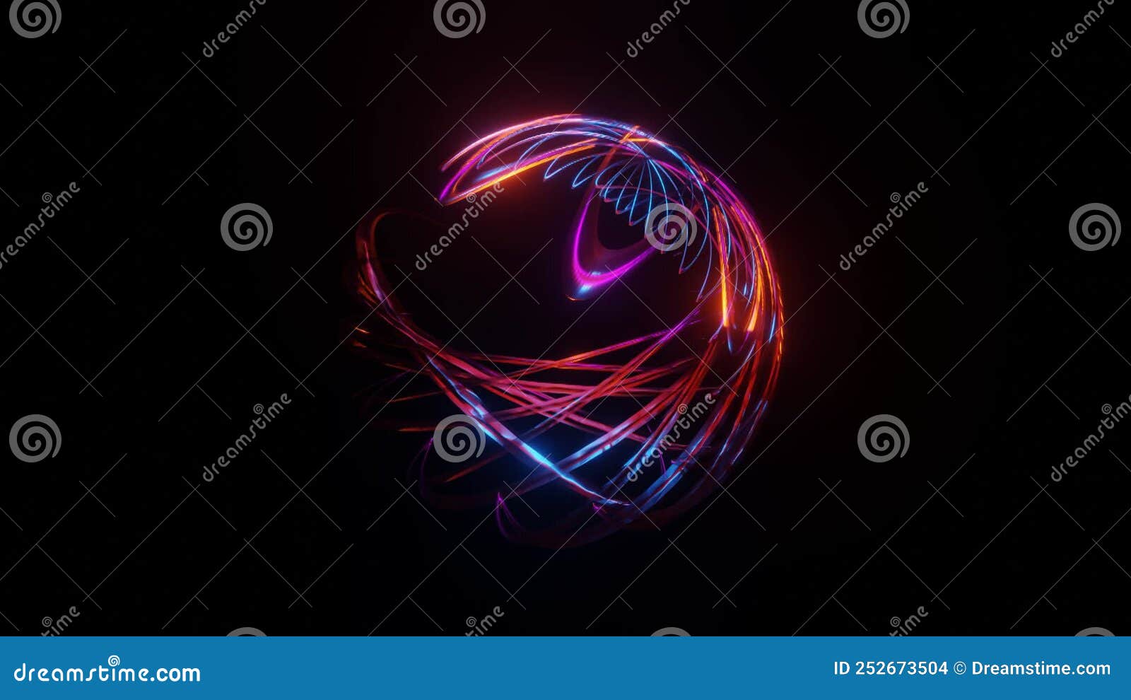 3d Abstract Visualization Geometric Object Circle Changes Shape Stock ...