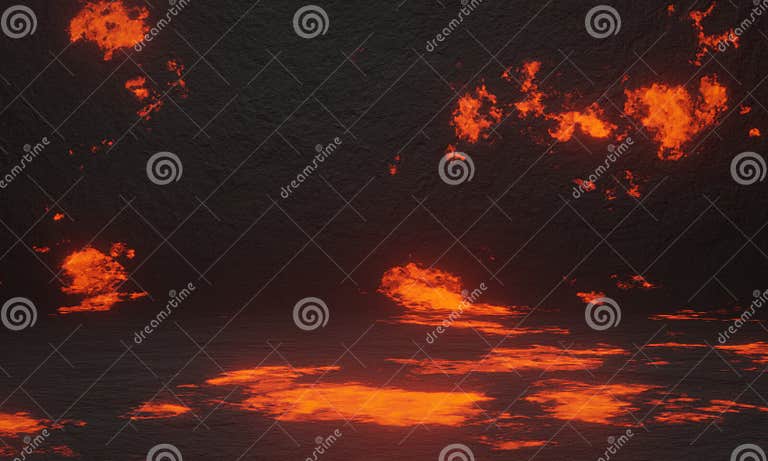 Abstract Volcanic Lave Background Stock Image - Image of fractured ...