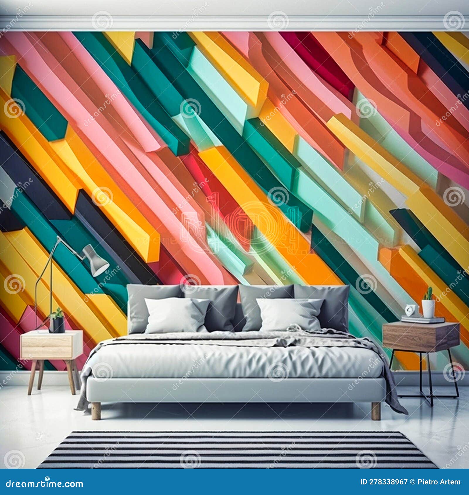 3d Abstract Wall Design 3d Wall Design Mobile, Generative AI Stock ...