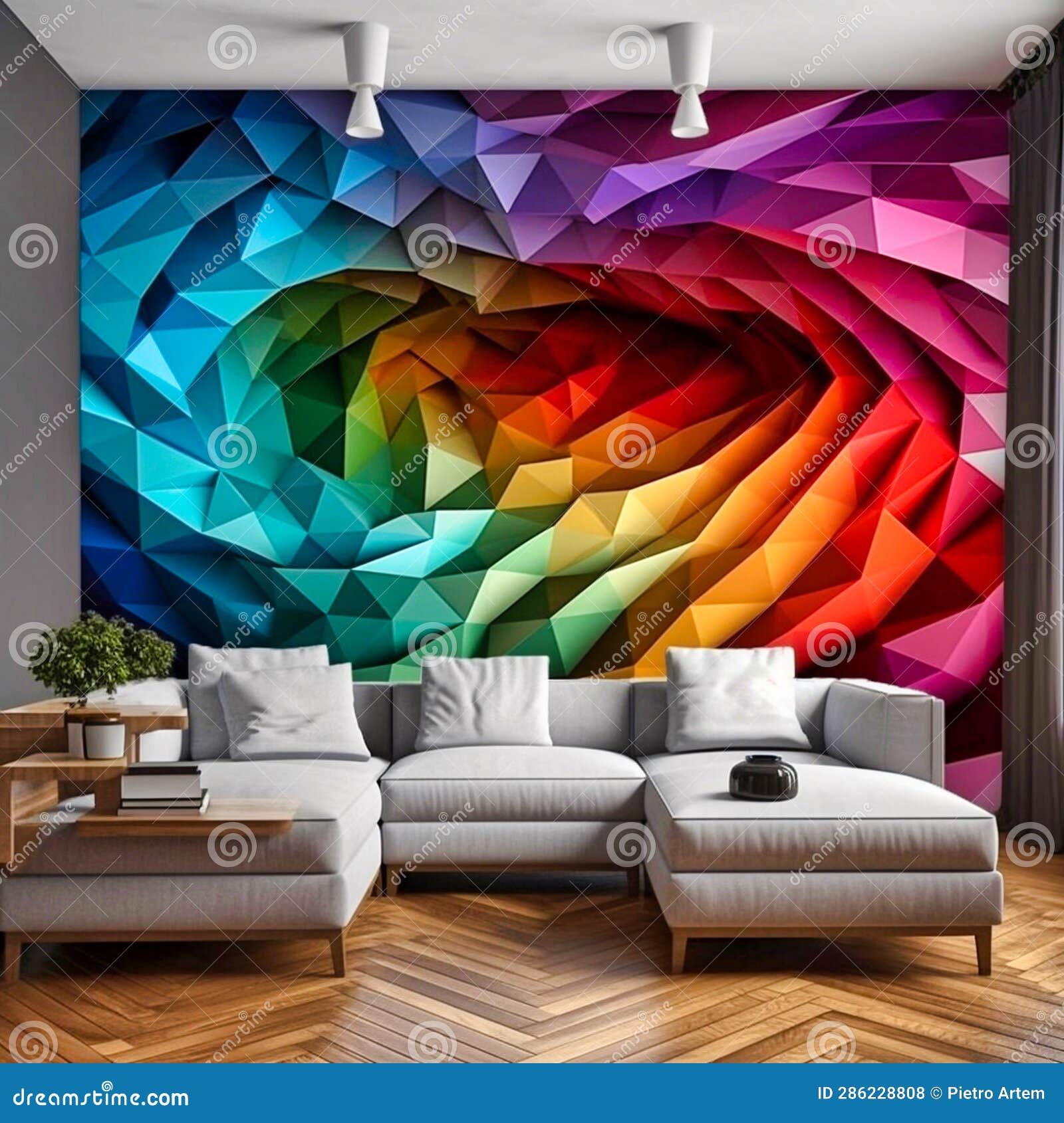 3d Abstract Wall Design 3d Wall Design Mobile, Generative AI Stock ...