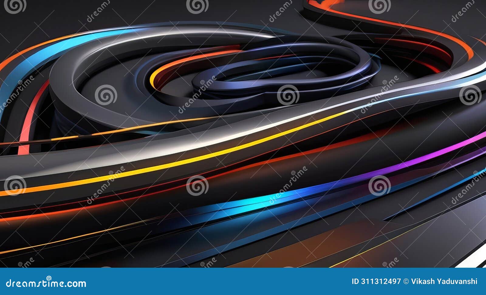 3D Abstract Wallpaper. Three Dimensional Stock Illustration ...