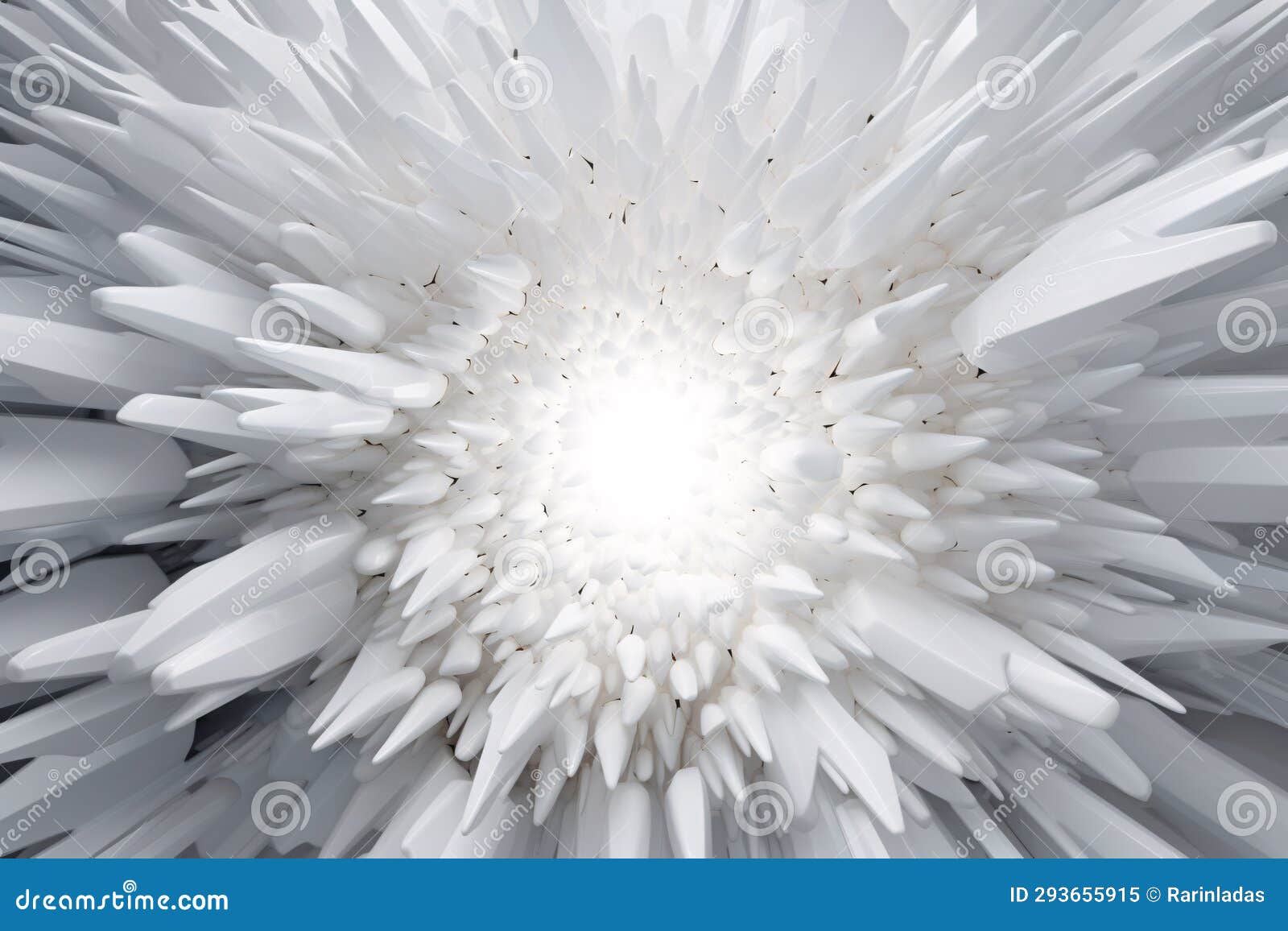 3D Abstract White Explosion Detailed Shape Dynamic Futuristic ...