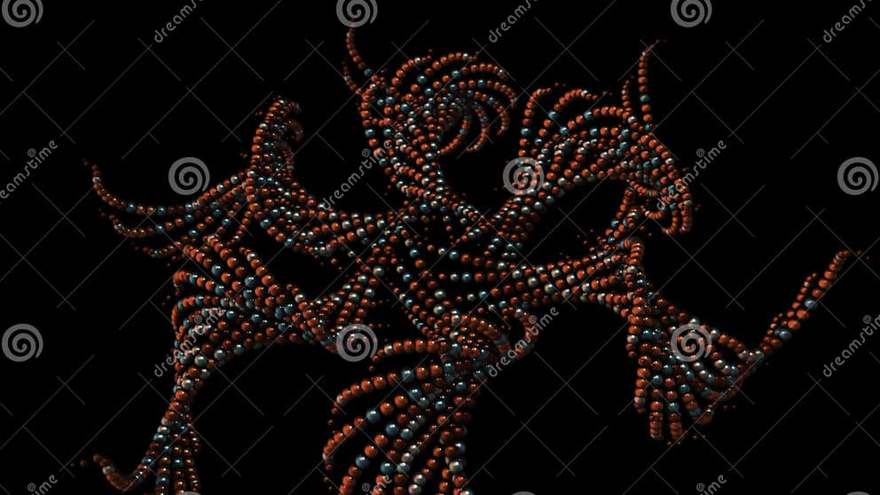 3d Abstraction of Multicolored Patterns of Small Beads Rotating and ...